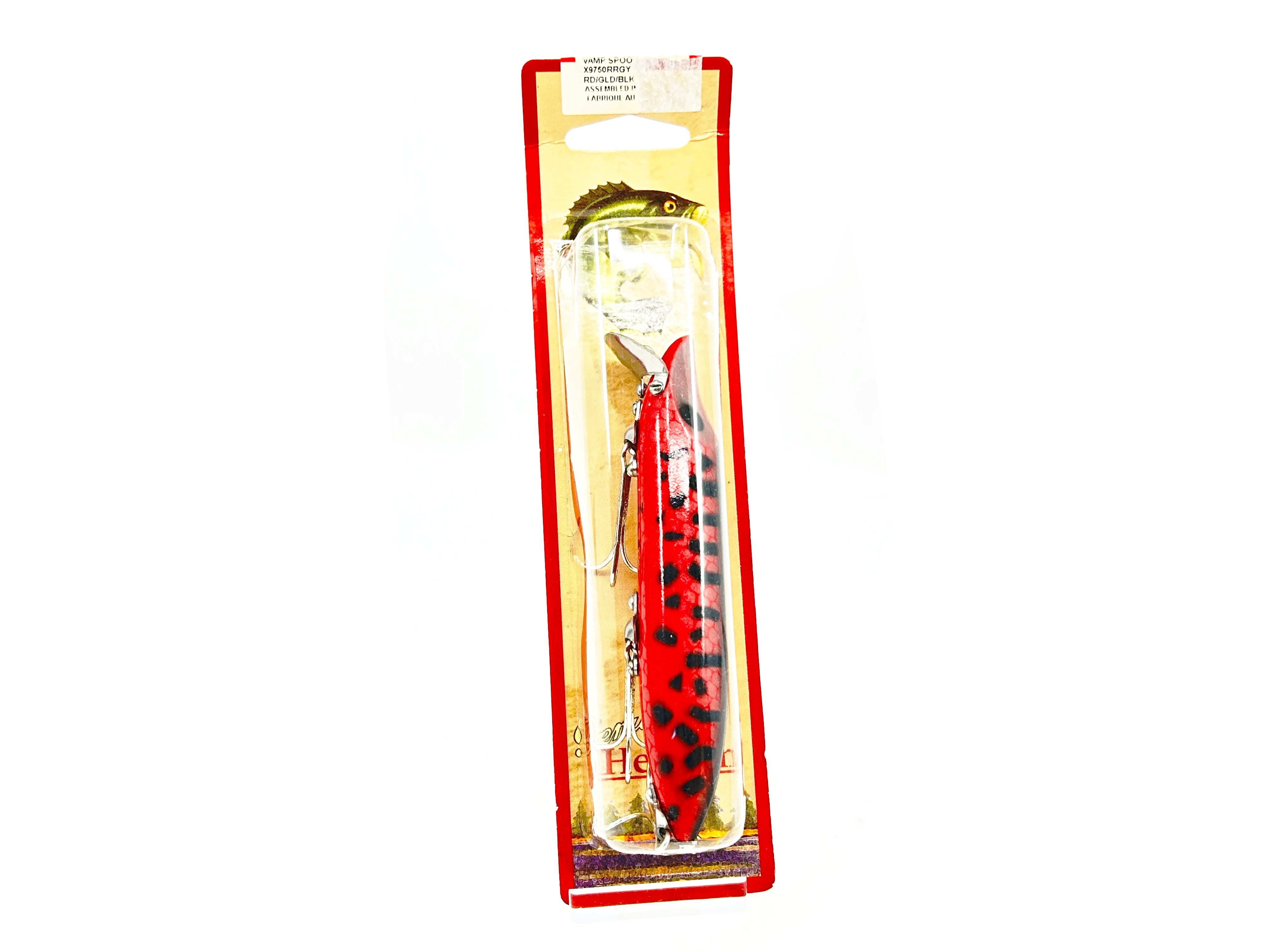 Heddon Vamp Spook RRGY-Red/Gold/Black Coach Dog Color on Card – My Bait ...