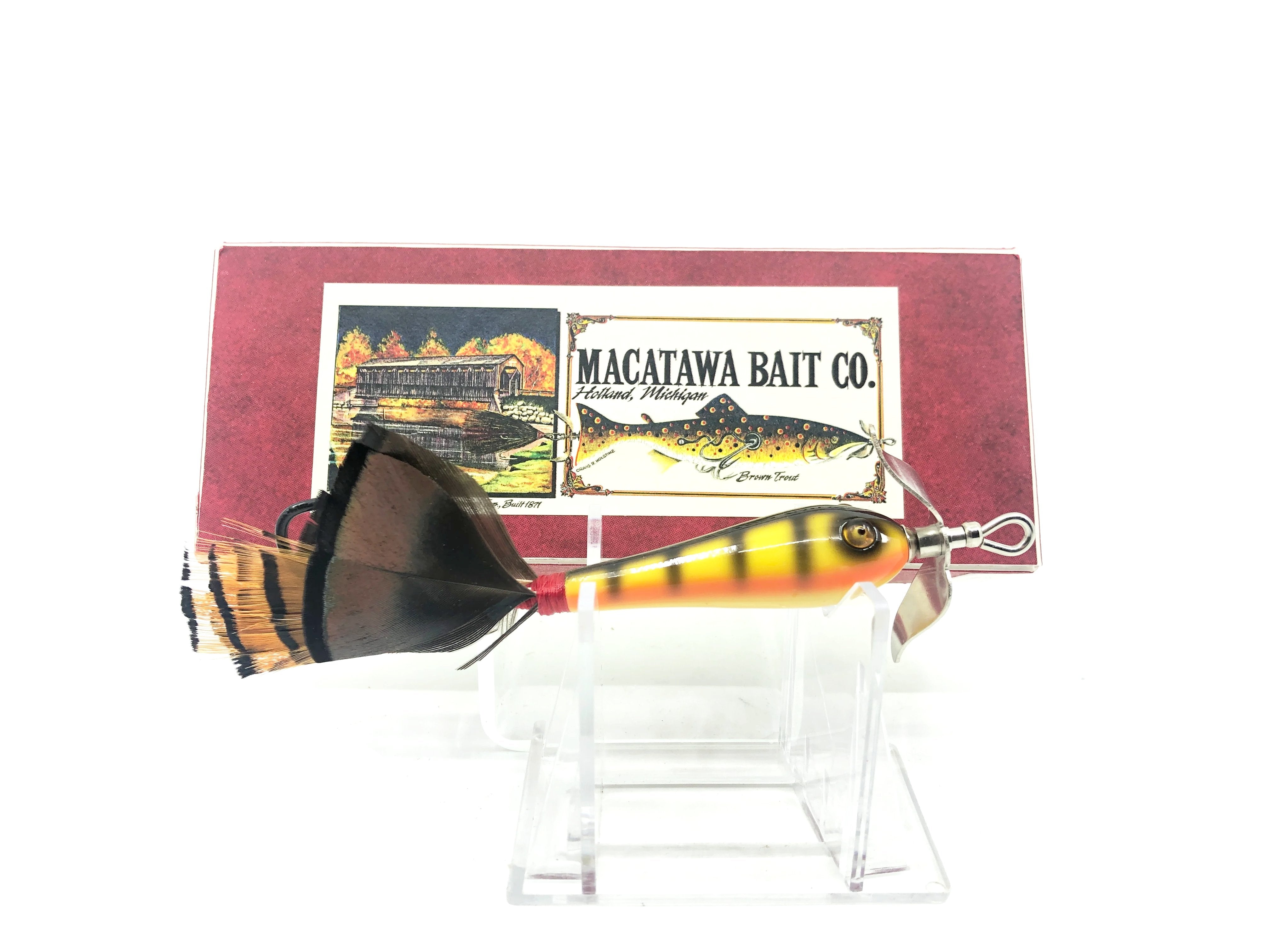 Macatawa Bait Co. Walton Feather Tail Lure w/Box Yellow Perch Color ...