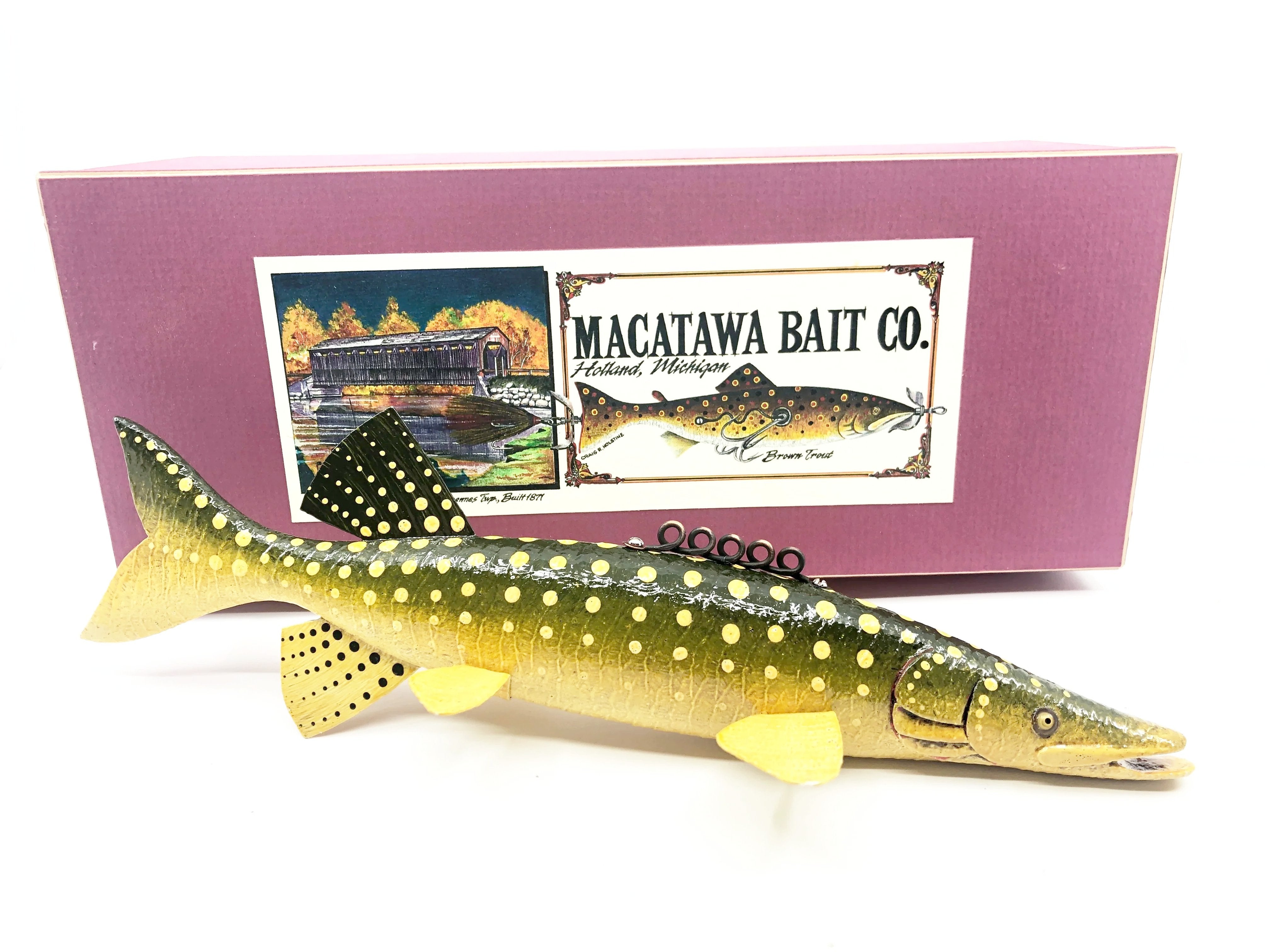 Macatawa Bait Co. Pike Decoy w/Box - Signed – My Bait Shop, LLC