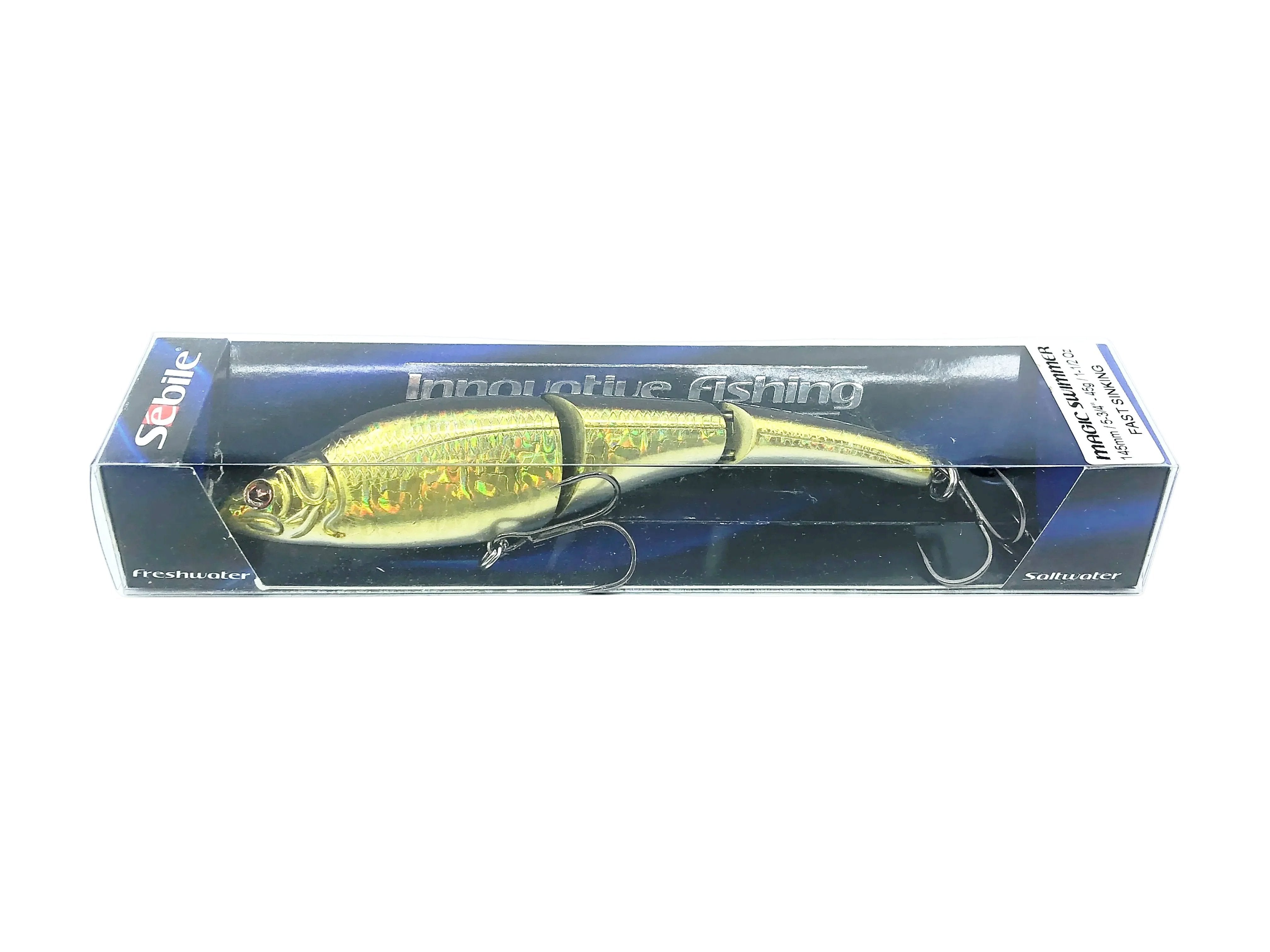 Sebile Magic Swimmer 145 Series Fast Sinker, OG Gold Natural Shiner Co ...