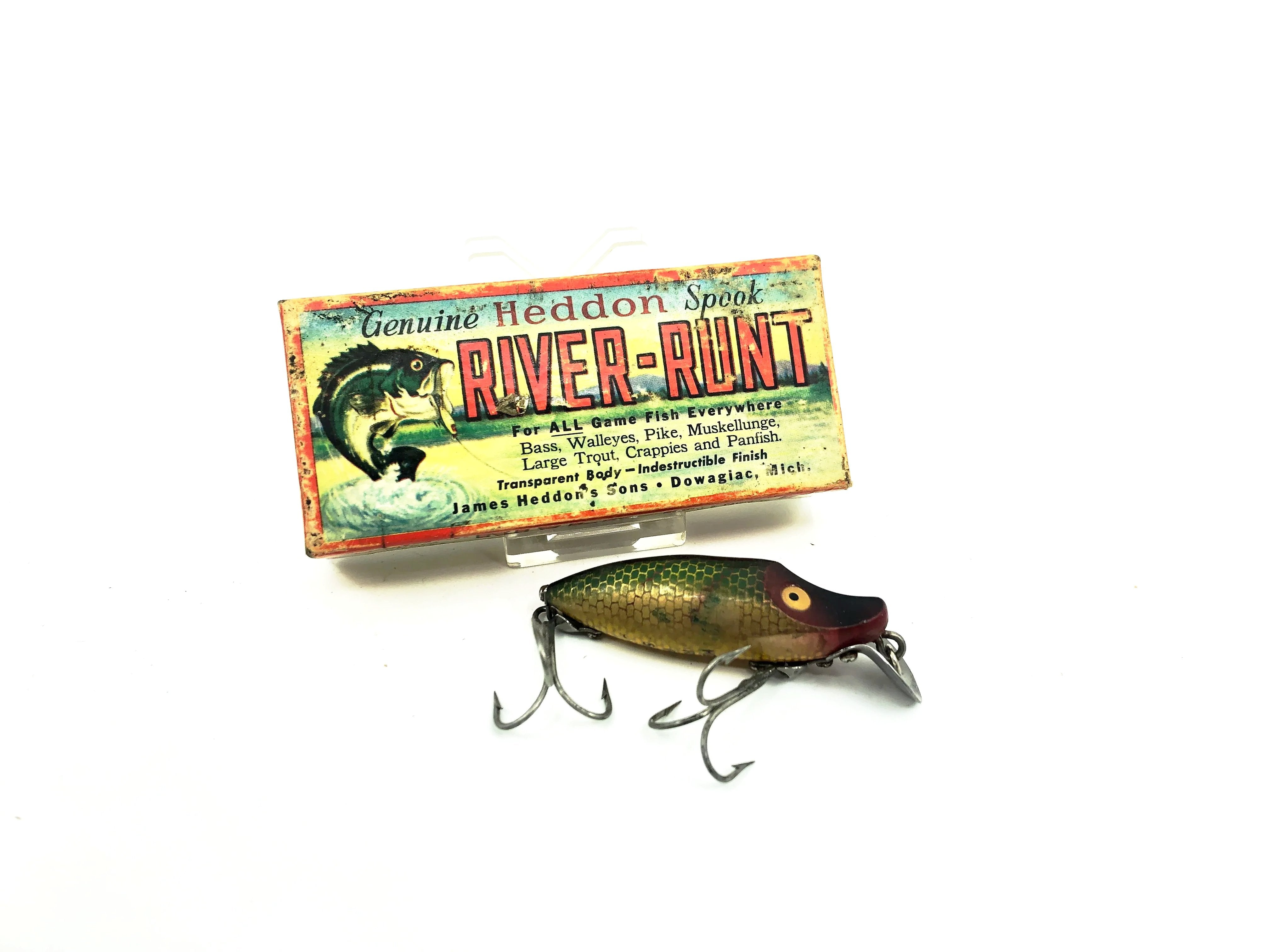 Heddon River Runt Spook Sinker 9110-L, Perch Color with Box – My Bait ...