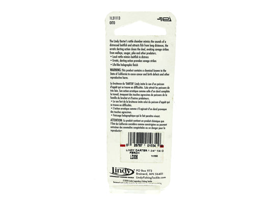 Lindy Darter 1/4oz, O Perch Color – My Bait Shop, LLC