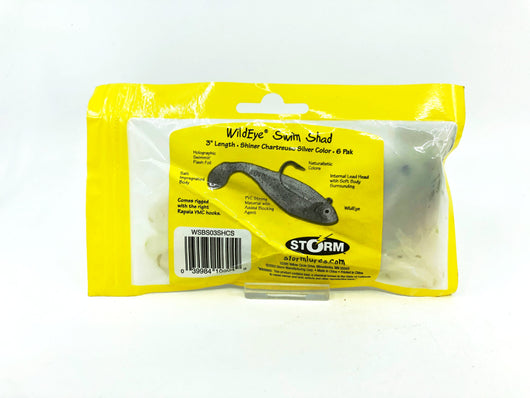 Storm Soft Bait Combo, Rattle Wildeye Split Tail Minnow Pearl Color ...