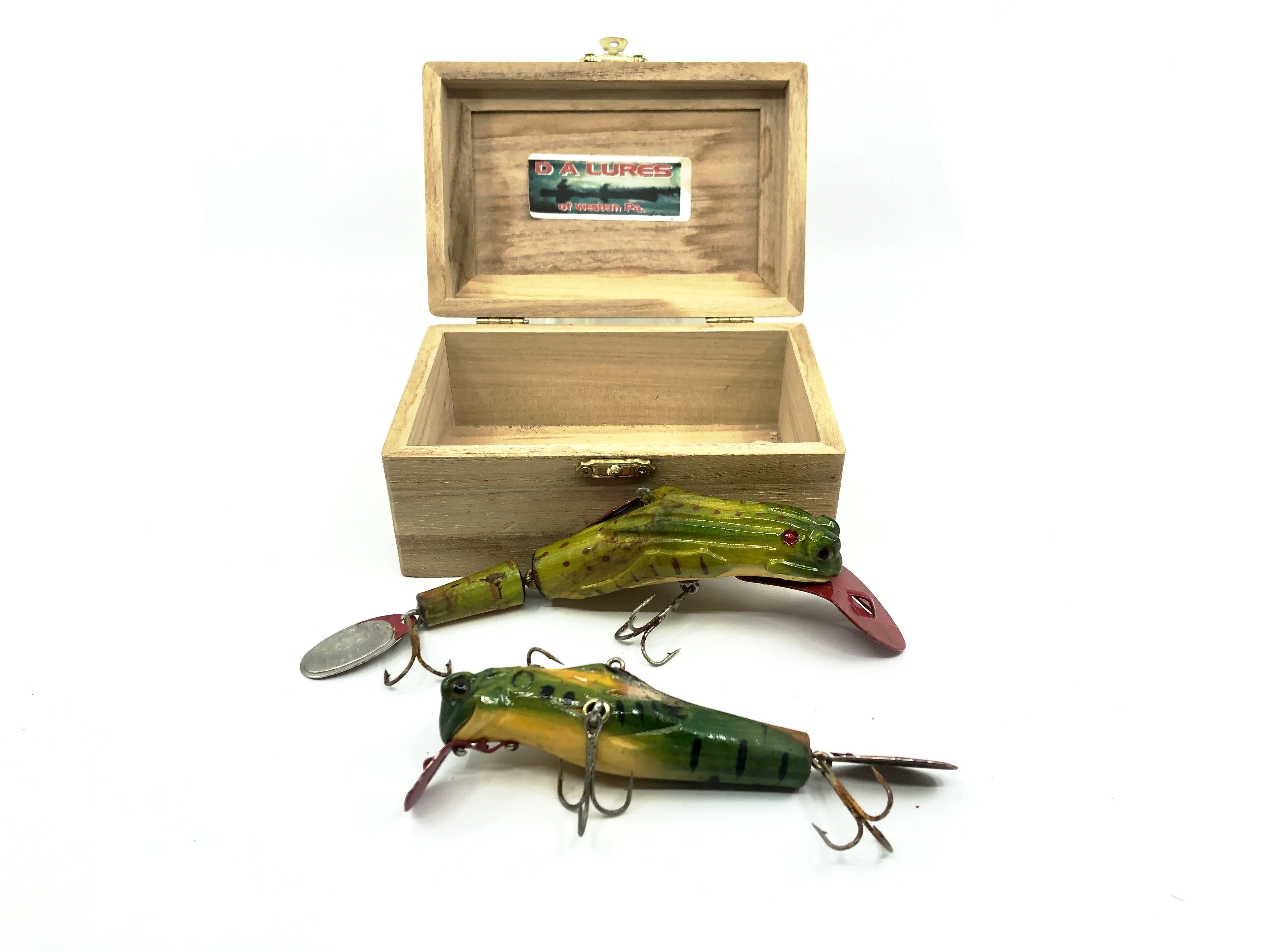 D.A Lures of Western Pennsylvania, Jointed Frog Bait Combo Lure with B ...