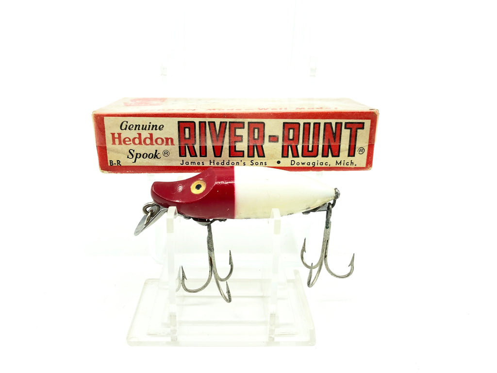 Heddon River Runt Spook Sinker 9110-RH Red Head White Color with Box ...