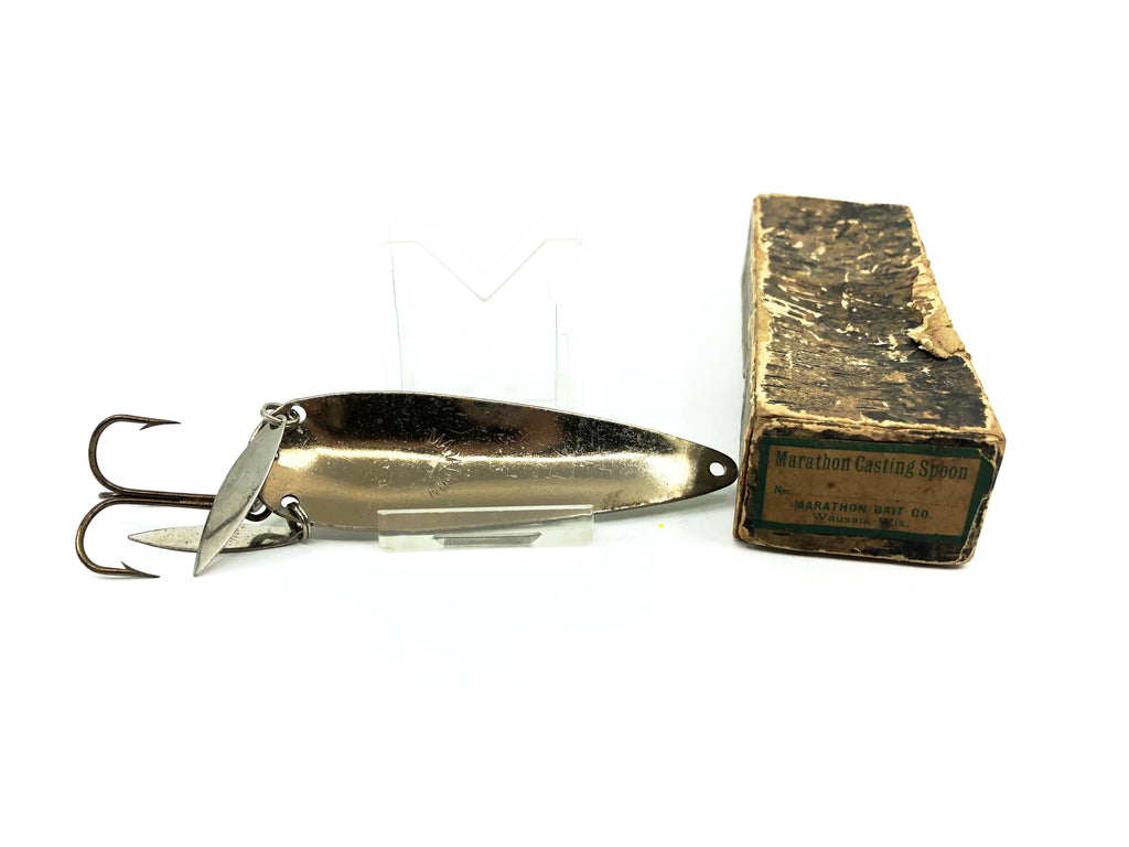 Marathon Casting Spoon in Box, Silver/Chartreuse Stripe Color – My Bait ...