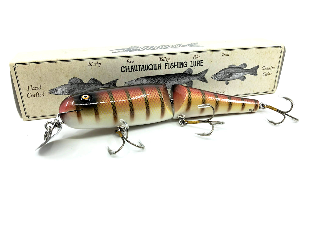 Jointed Chautauqua 8" Minnow Musky Lure Red Perch 2020 Color – My Bait ...