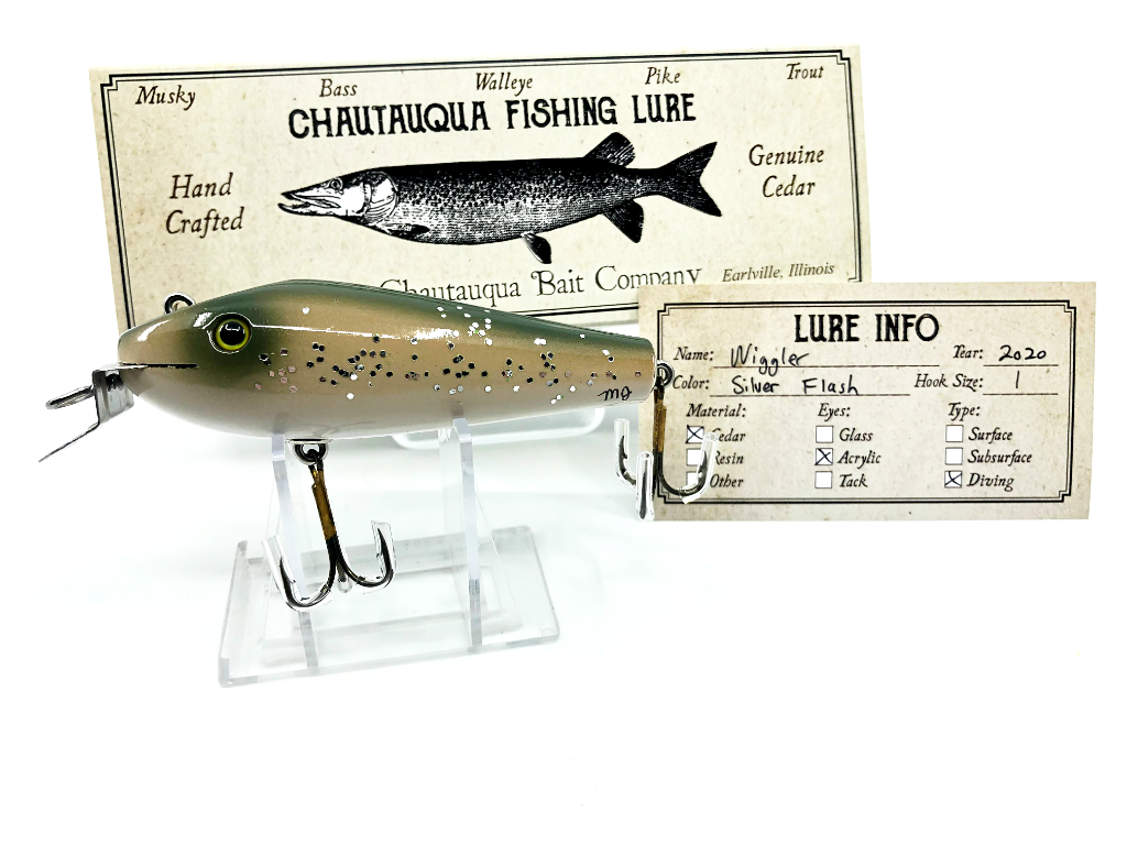 Chautauqua Wiggler Silver Flash 2020 Color Creek Chub Lip Custom Lure ...