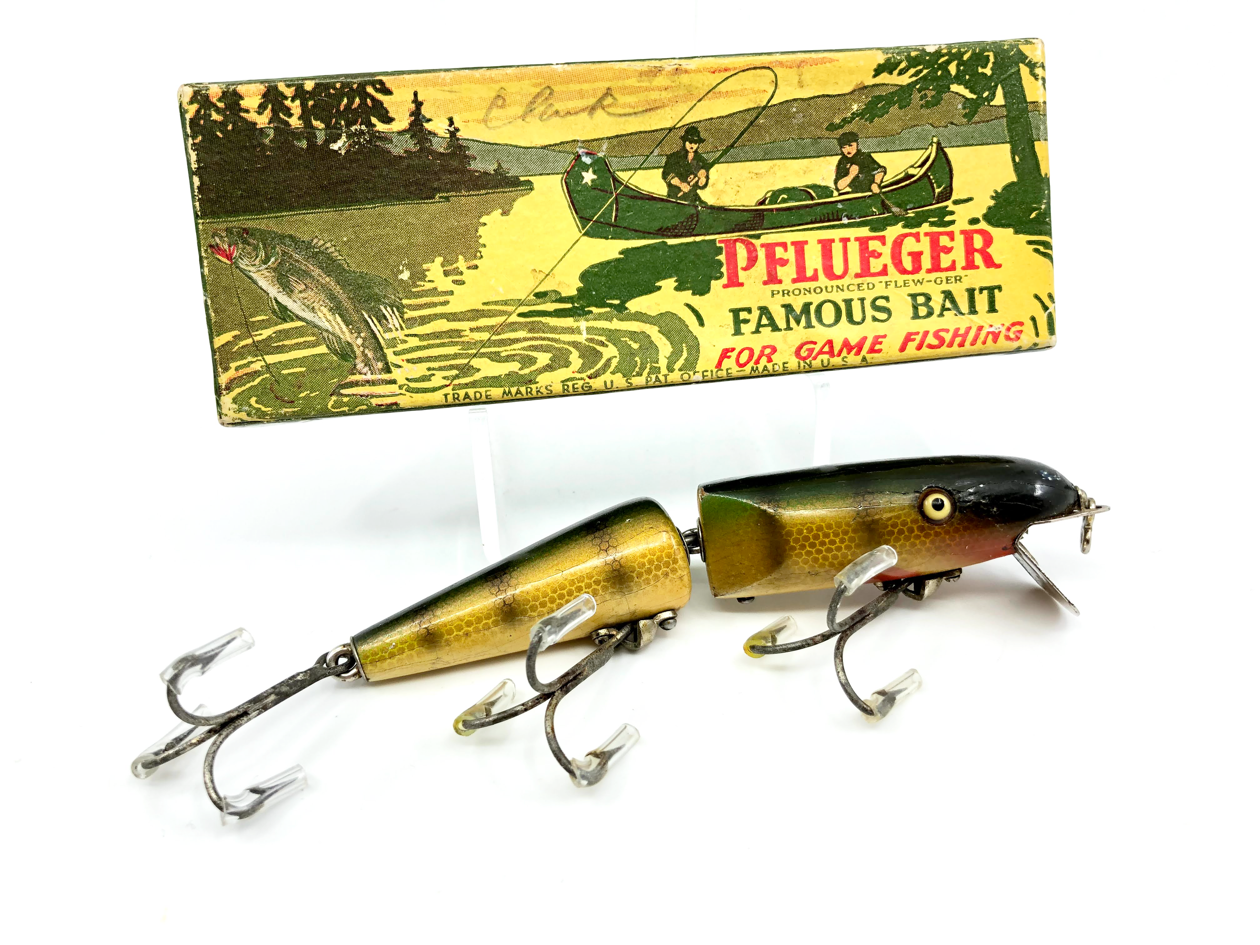 Pflueger Jointed Pal-O-Mine 9005 Natural Perch Scale Color with Box ...