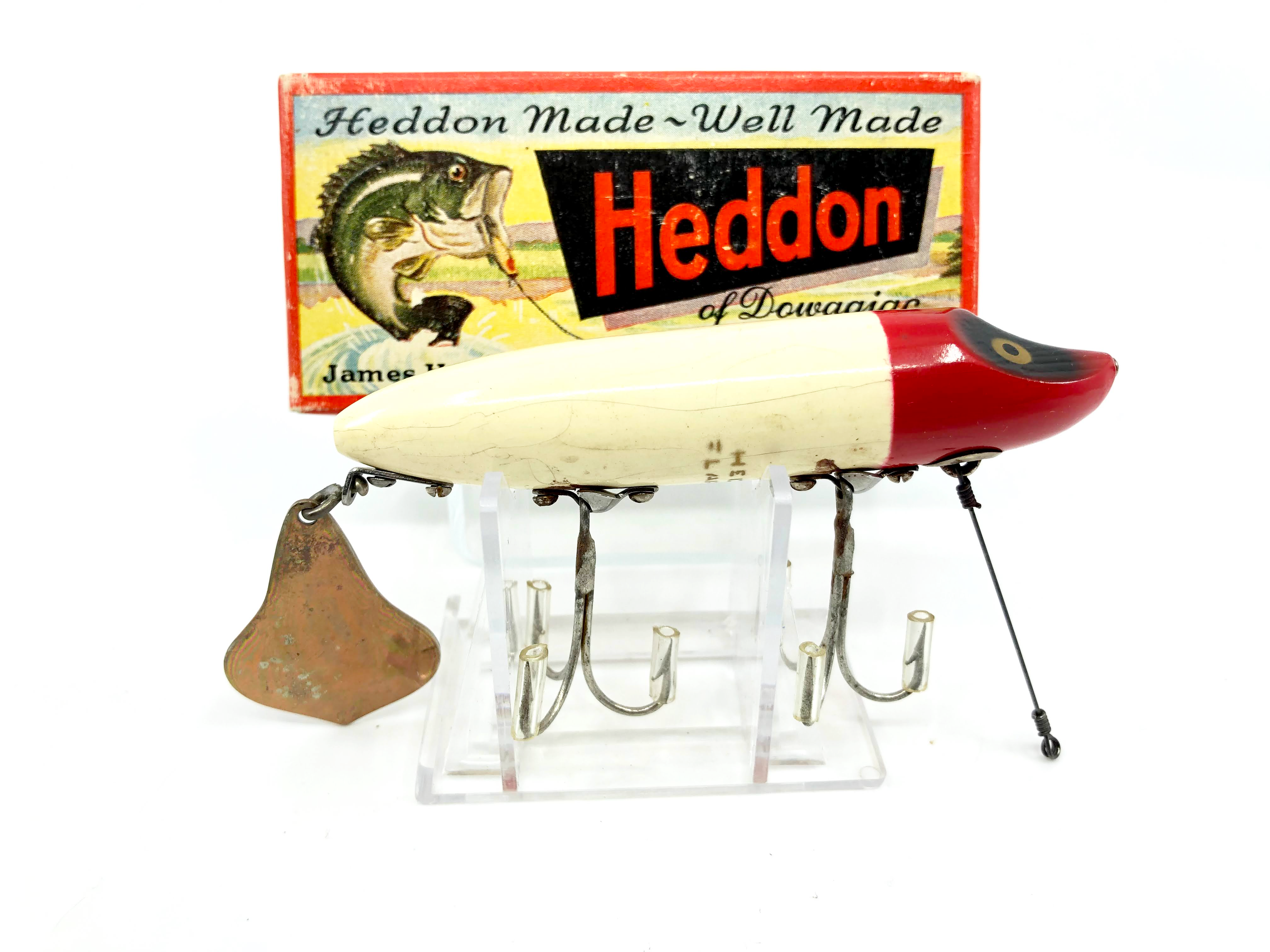 Heddon Flaptail 7000 RH Red Head Color with Box and Catalog – My Bait ...