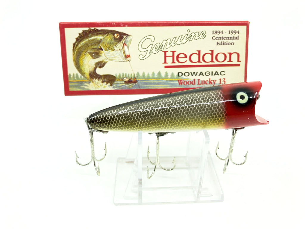 Heddon Centennial Edition Wood Lucky 13 New in Box NO. X2500W-JRH-Frog ...