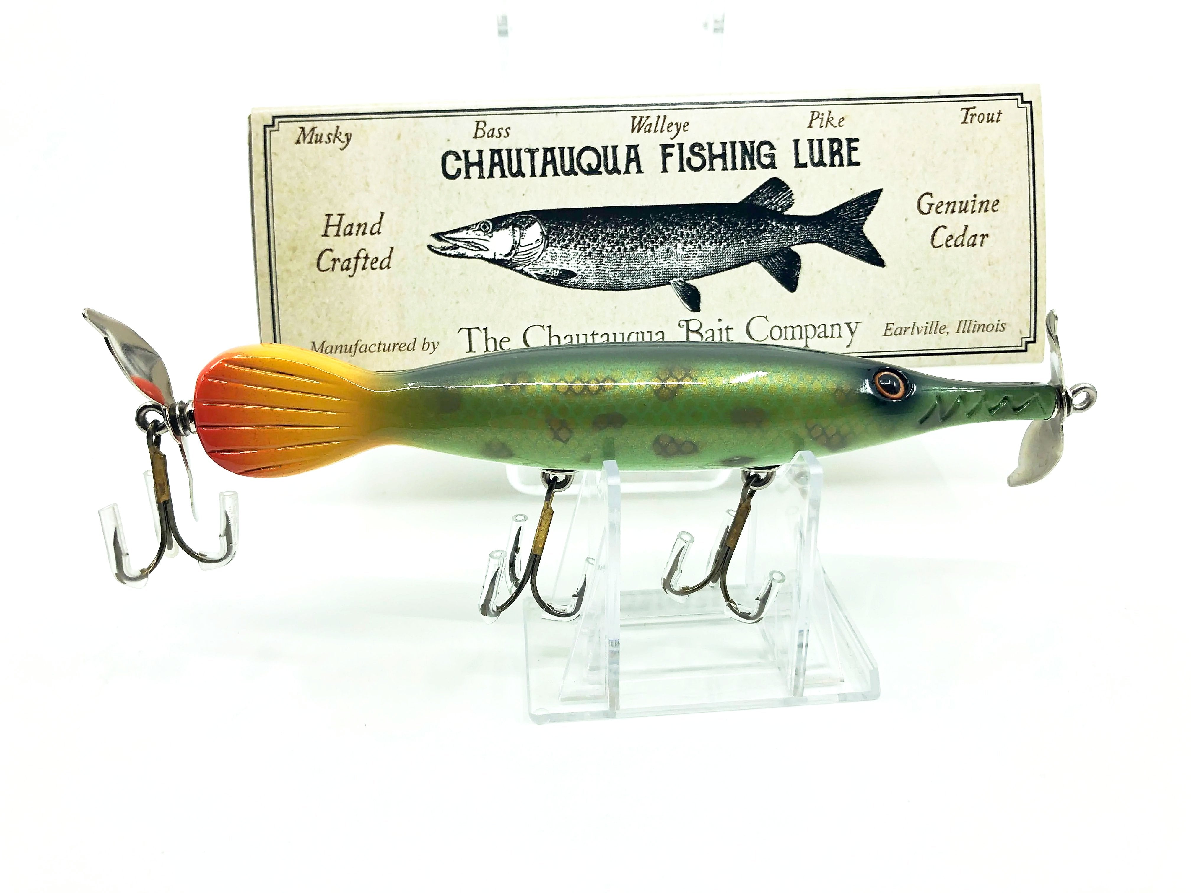 Chautauqua Classic Gar with Tail in Spotted Gar Color – My Bait Shop, LLC