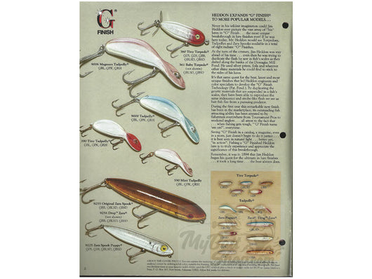 1989 Heddon Catalog Great Color Charts – My Bait Shop, LLC
