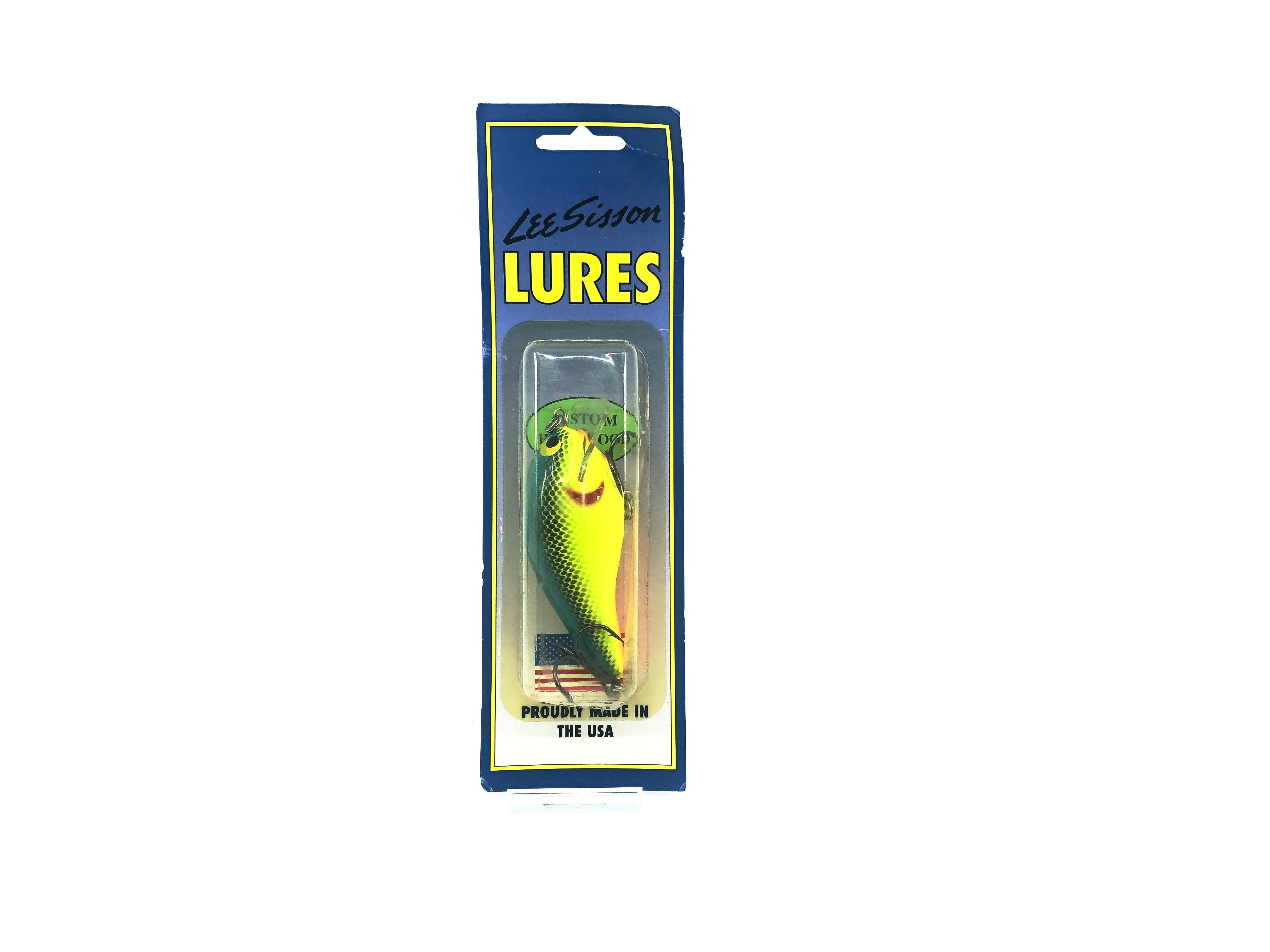 Lee Sisson Lure BS3 Square Bill Crank Color #17 Blue Chartreuse Shad N ...
