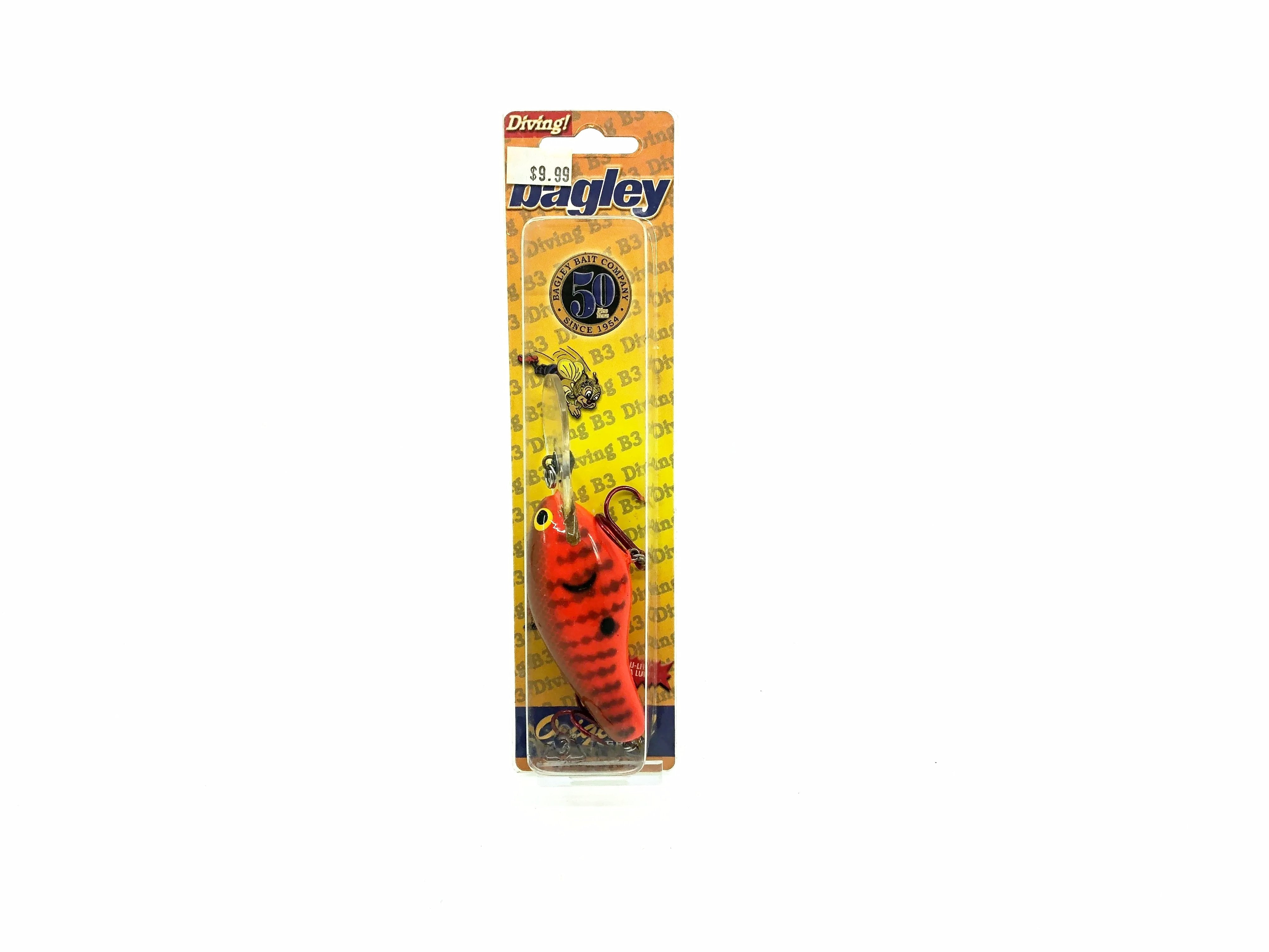 Bagley Diving Balsa B3 DB3 DC2 Dark Crayfish on Orange Color, New on C ...