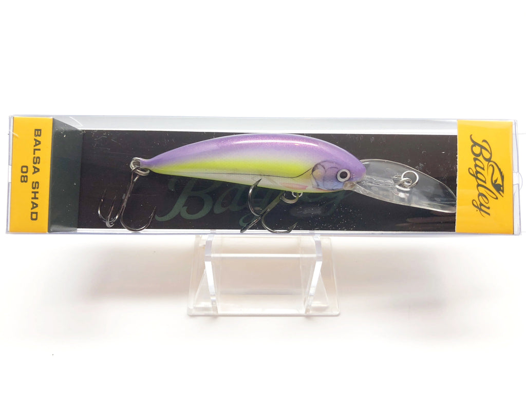 Bagley Balsa Shad 08 BS08-PSS Purple Sexy Shad Color New in Box OLD ST ...