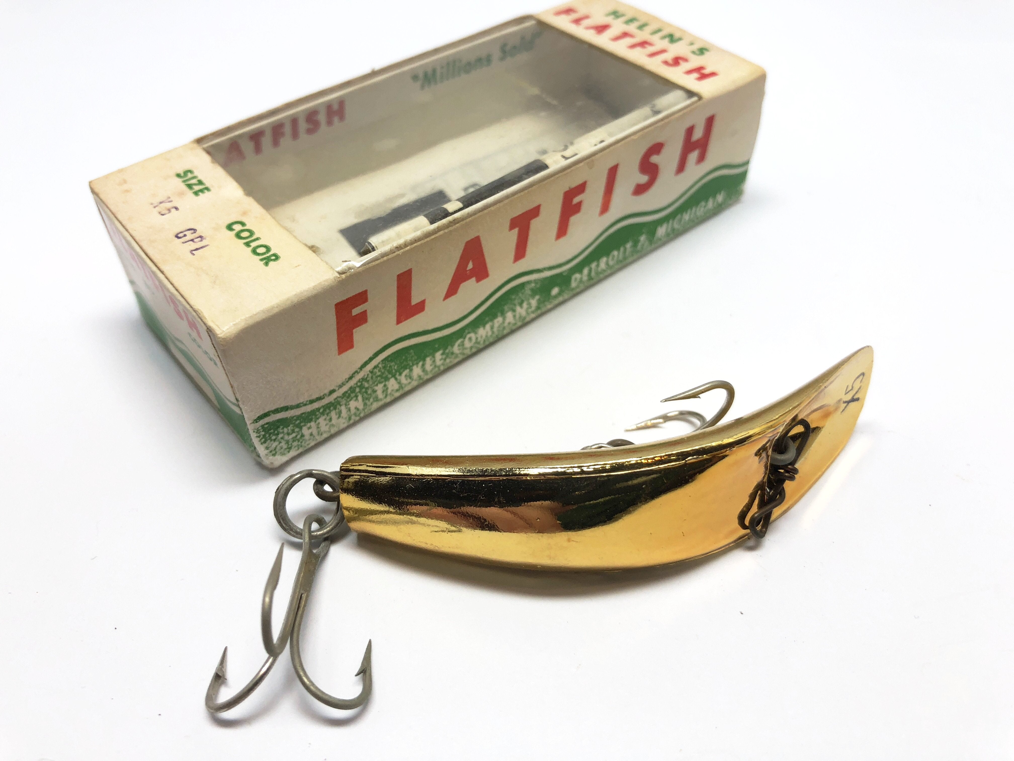 Helin Flatfish X5 GPL Gold Plated Color New in Box Note Hooks – My Bait ...