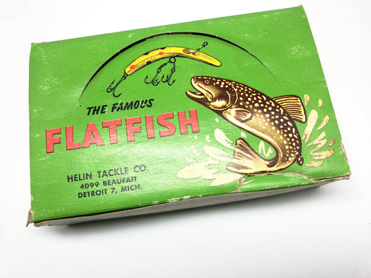 Helin Flatfish Dealer Box of 12 X5 OB Orange Black Stripe Red Tip Colo ...