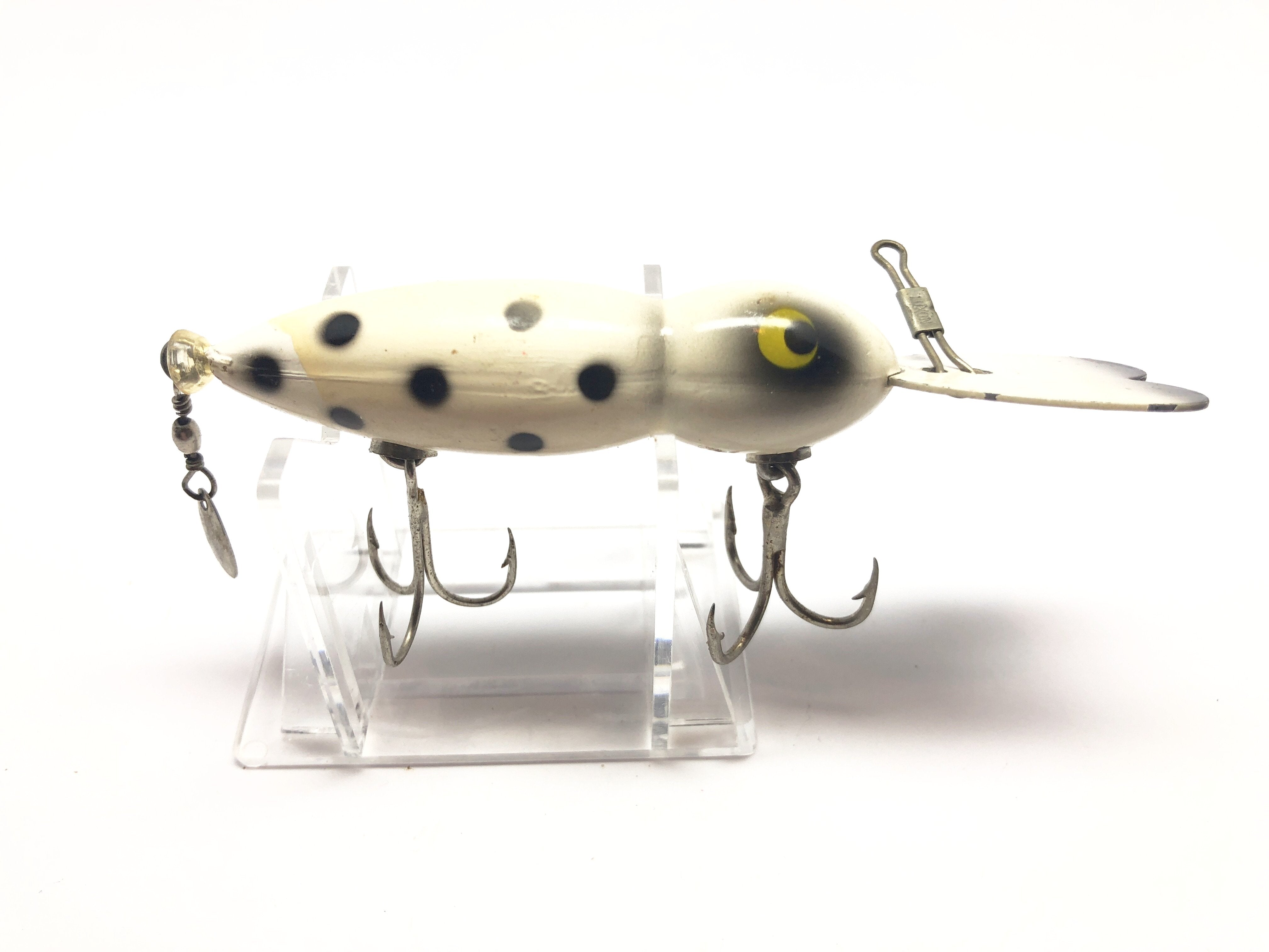 Hellbender Whopper Stopper Type Lure White with Black Dots – My Bait ...