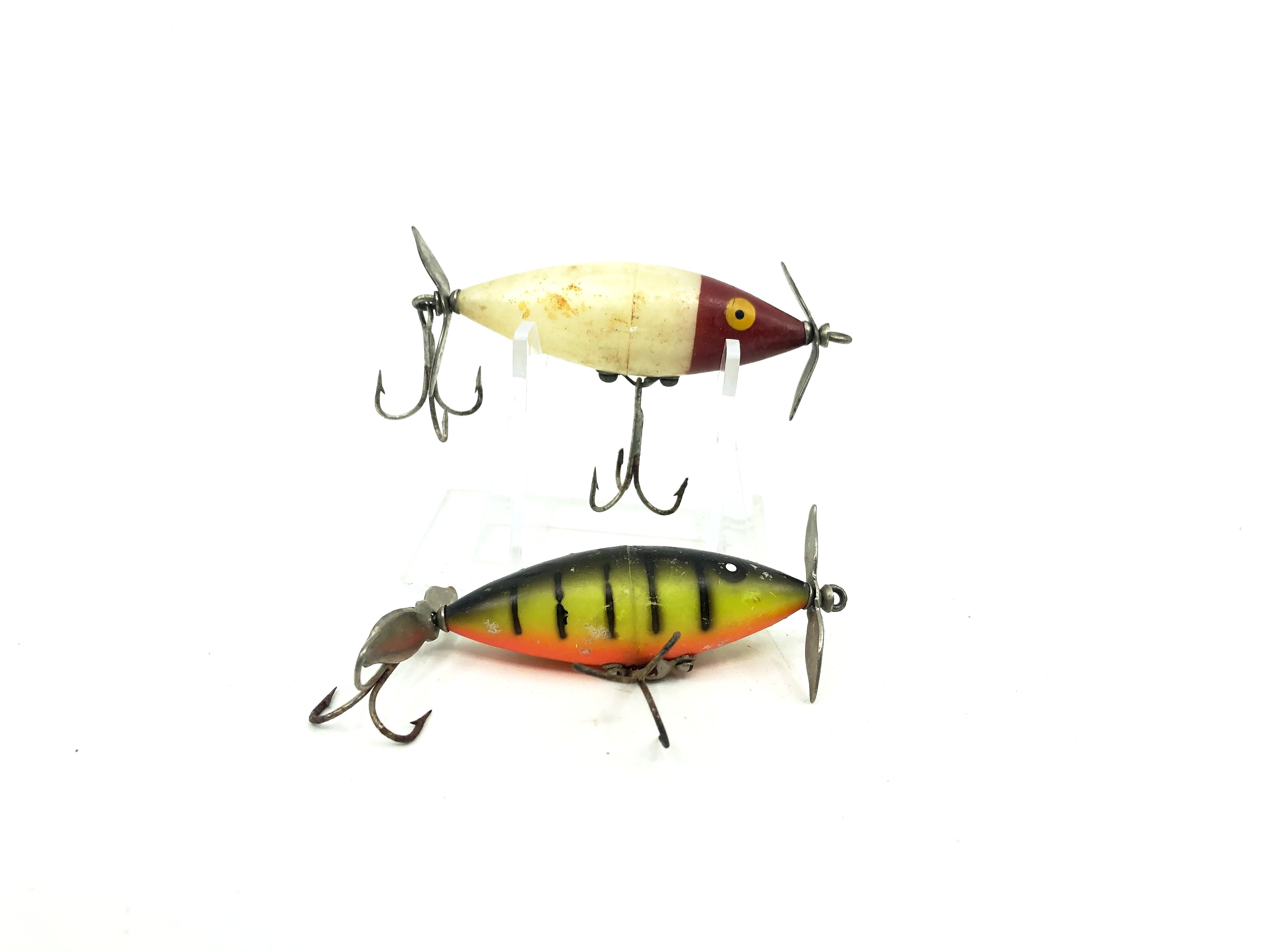Tackle Industries Skip Jack Combo, Floater Topwater Bait, White Red He ...
