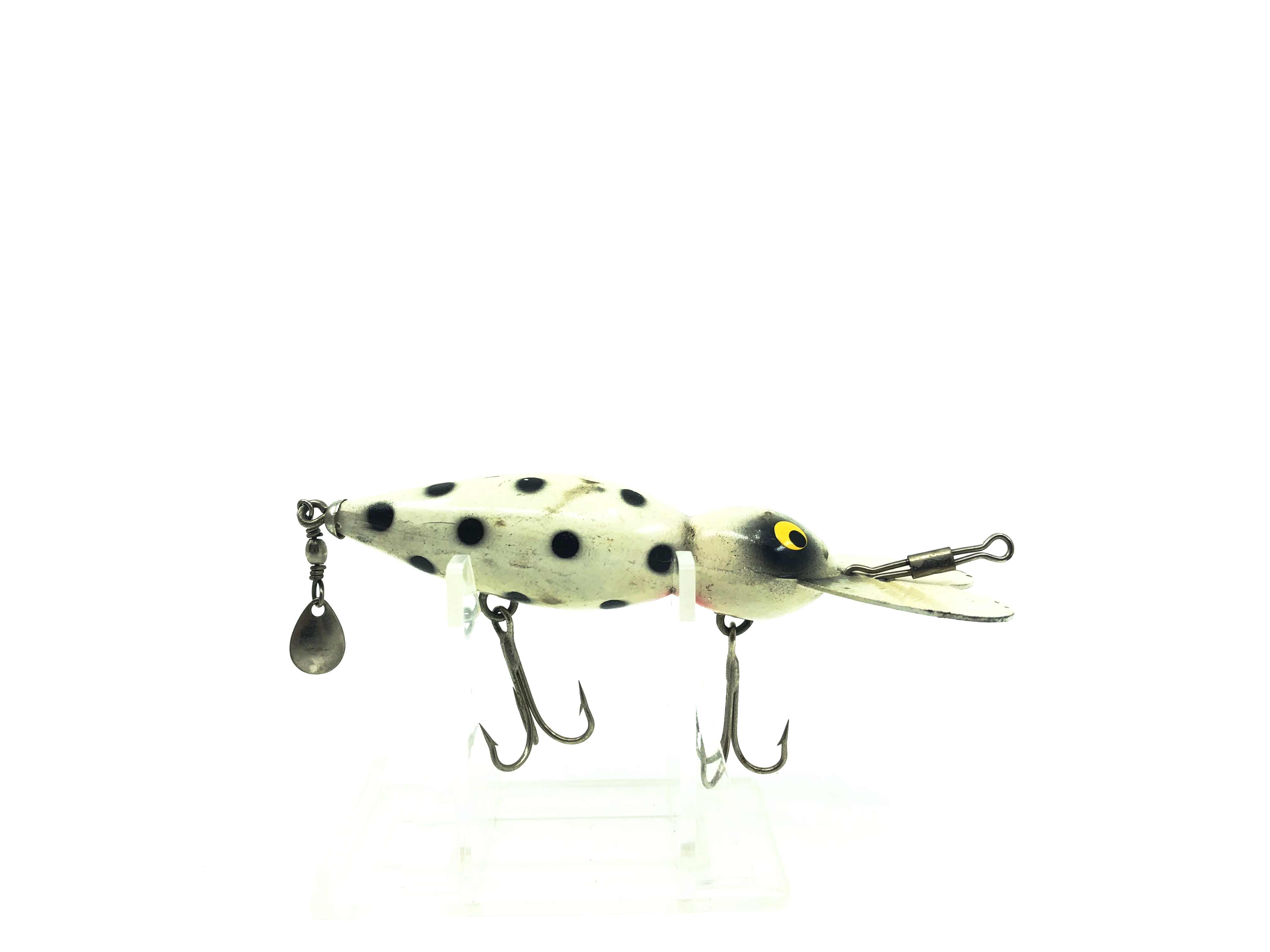 Hellbender Whopper Stopper Color #14 White Black Dots Color – My Bait ...