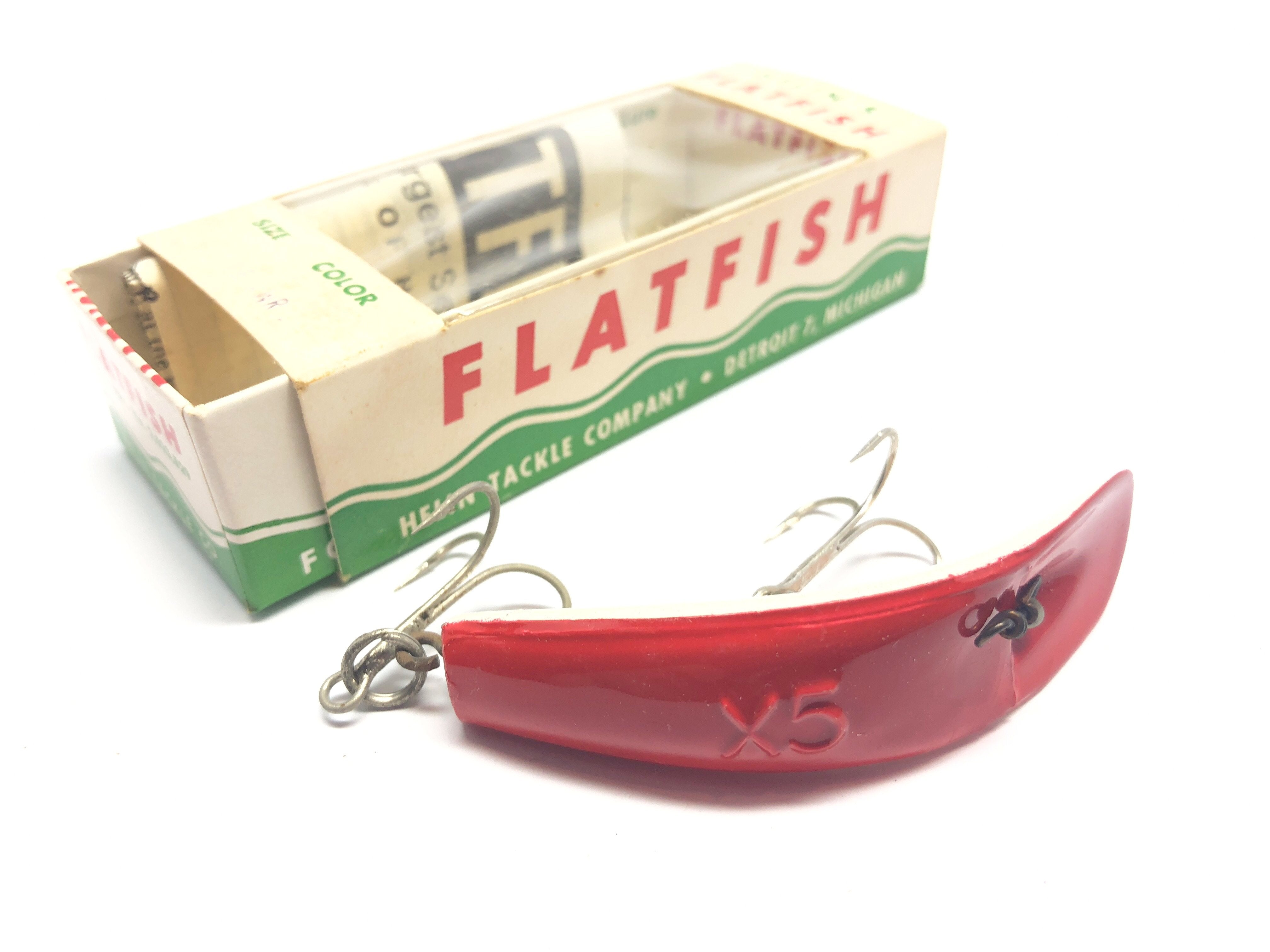 Helin Vintage Flatfish X5 WR Red White Color with Box – My Bait Shop, LLC