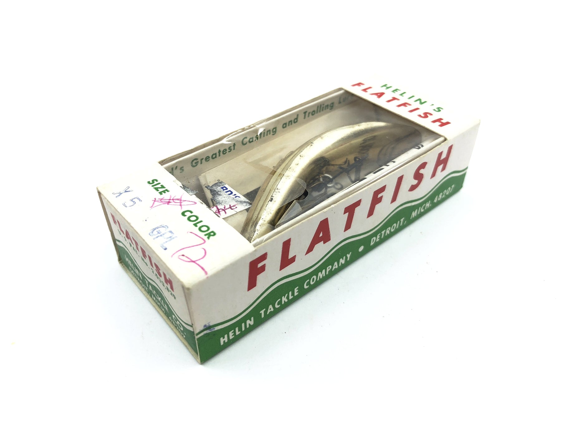 Helin Vintage Flatfish X5 GPL Gold Plated Color New in Box – My Bait ...