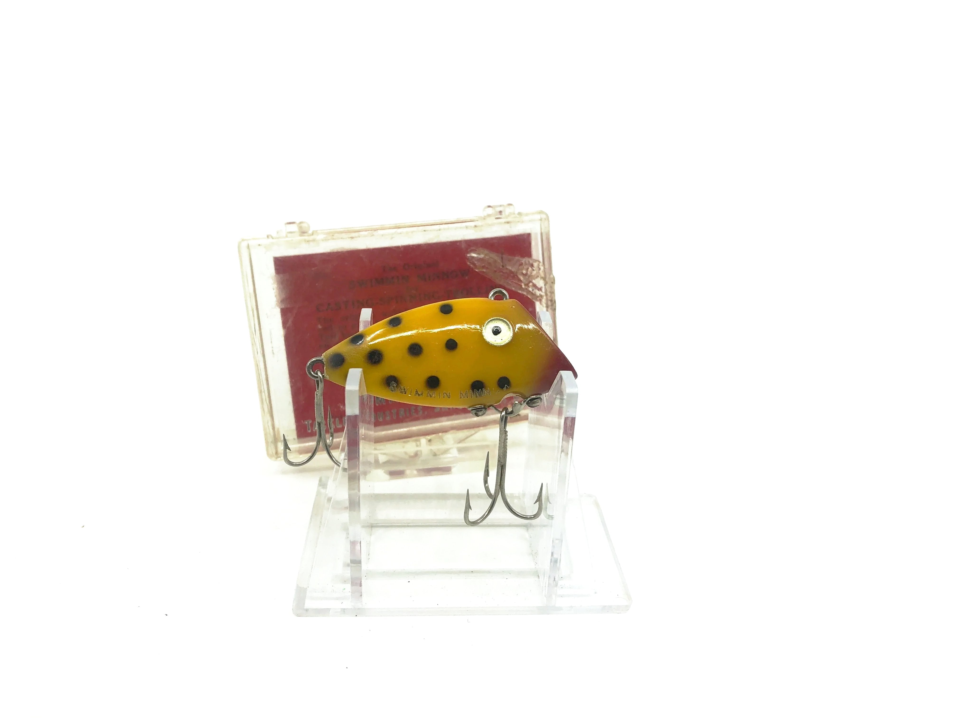 Tackle Industries Swimmin Minnow Yellow/Black Dots Color with Box – My ...