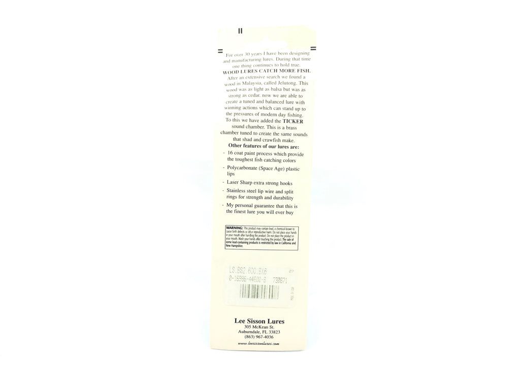 Lee Sisson Lure BS2 Square Bill Crank Color #600 Black Scale New on Ca ...