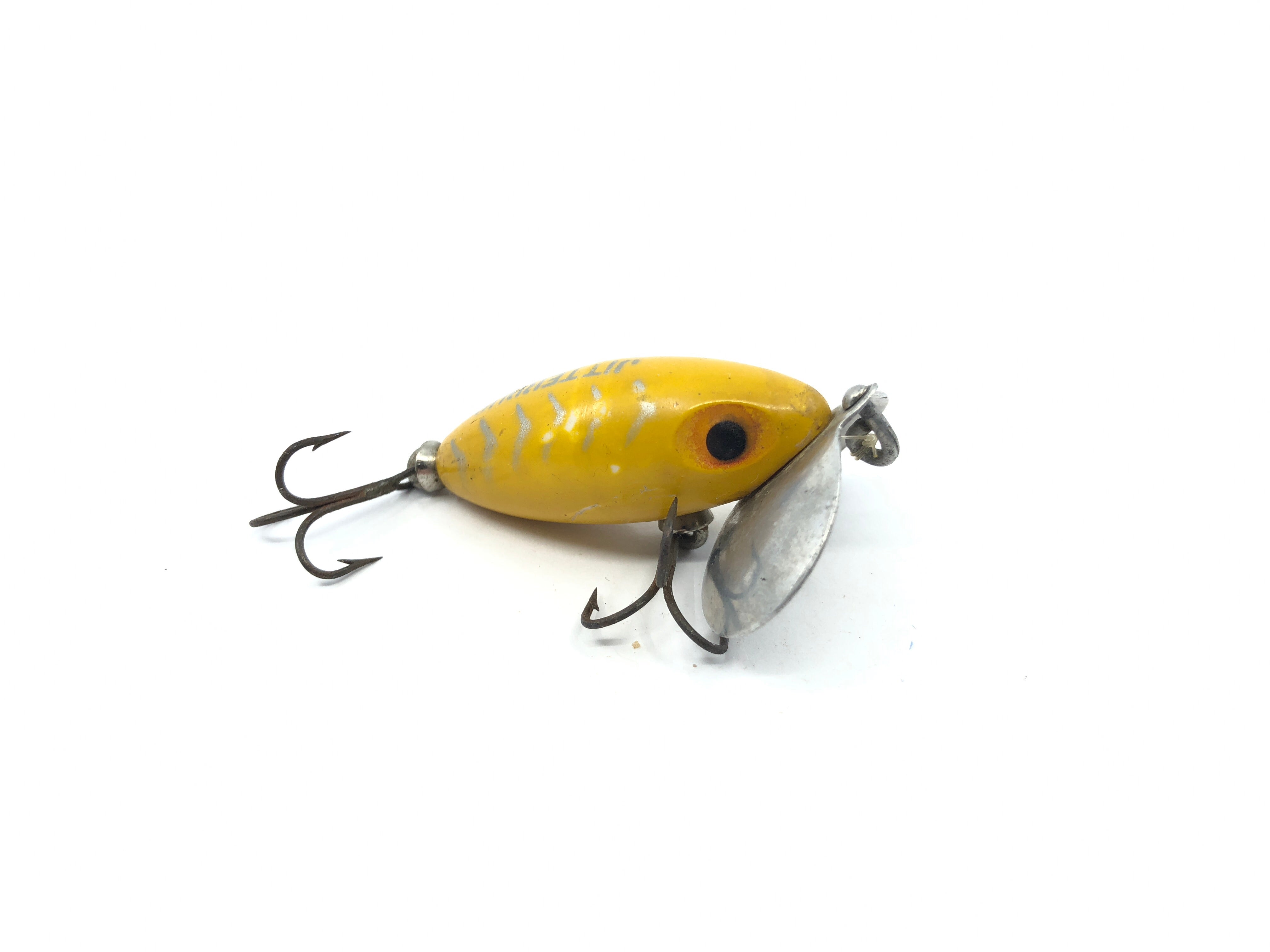 Arbogast Jitterbug Yellow with Gray Ribs Color Small Size – My Bait ...