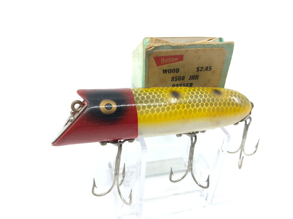 Heddon Original Wooden Basser 8500 JRH Frog Scale Red Head Color New w ...