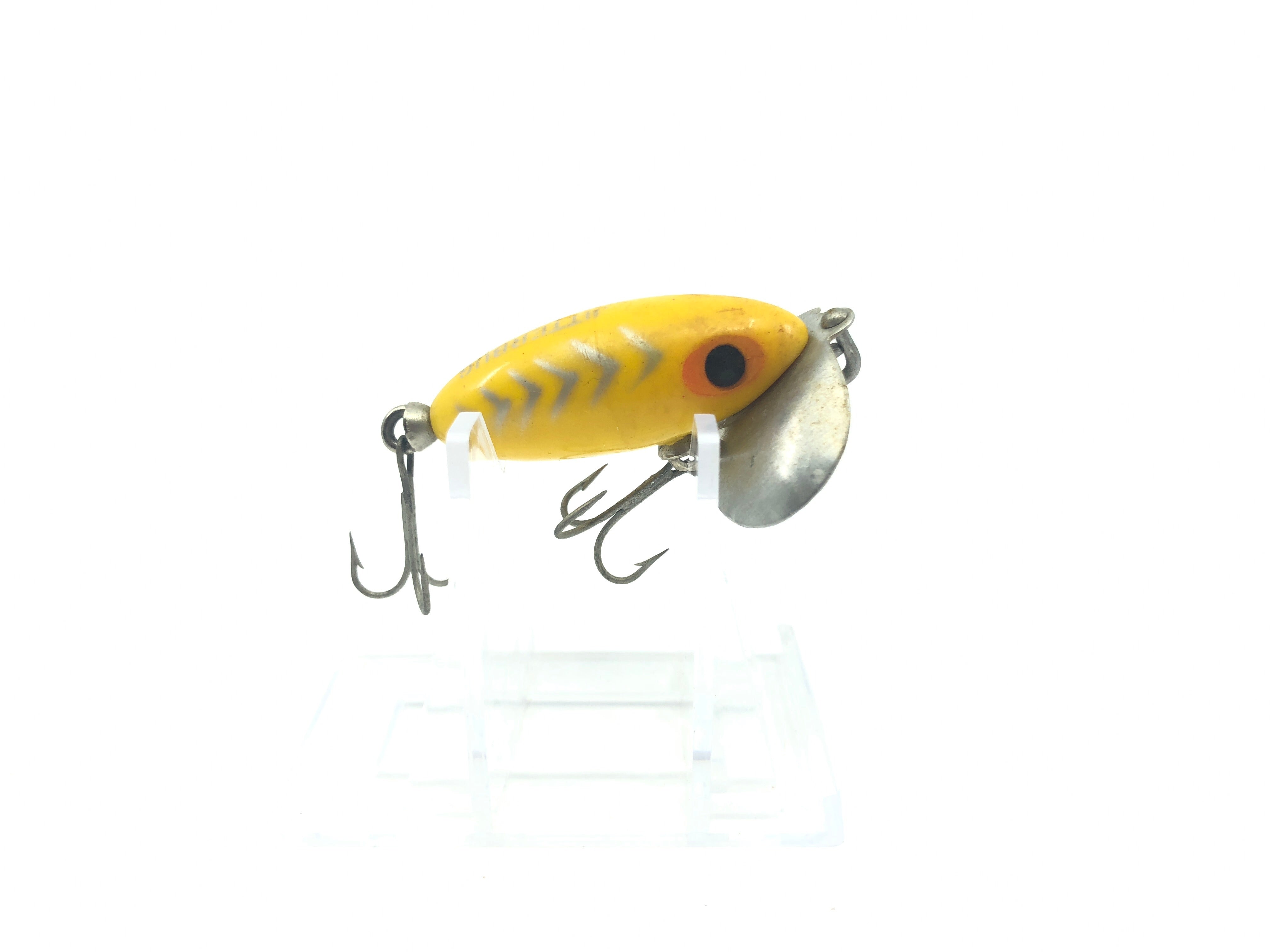 Arbogast Mini Jitterbug Silver Stripes and Yellow Color – My Bait Shop, LLC