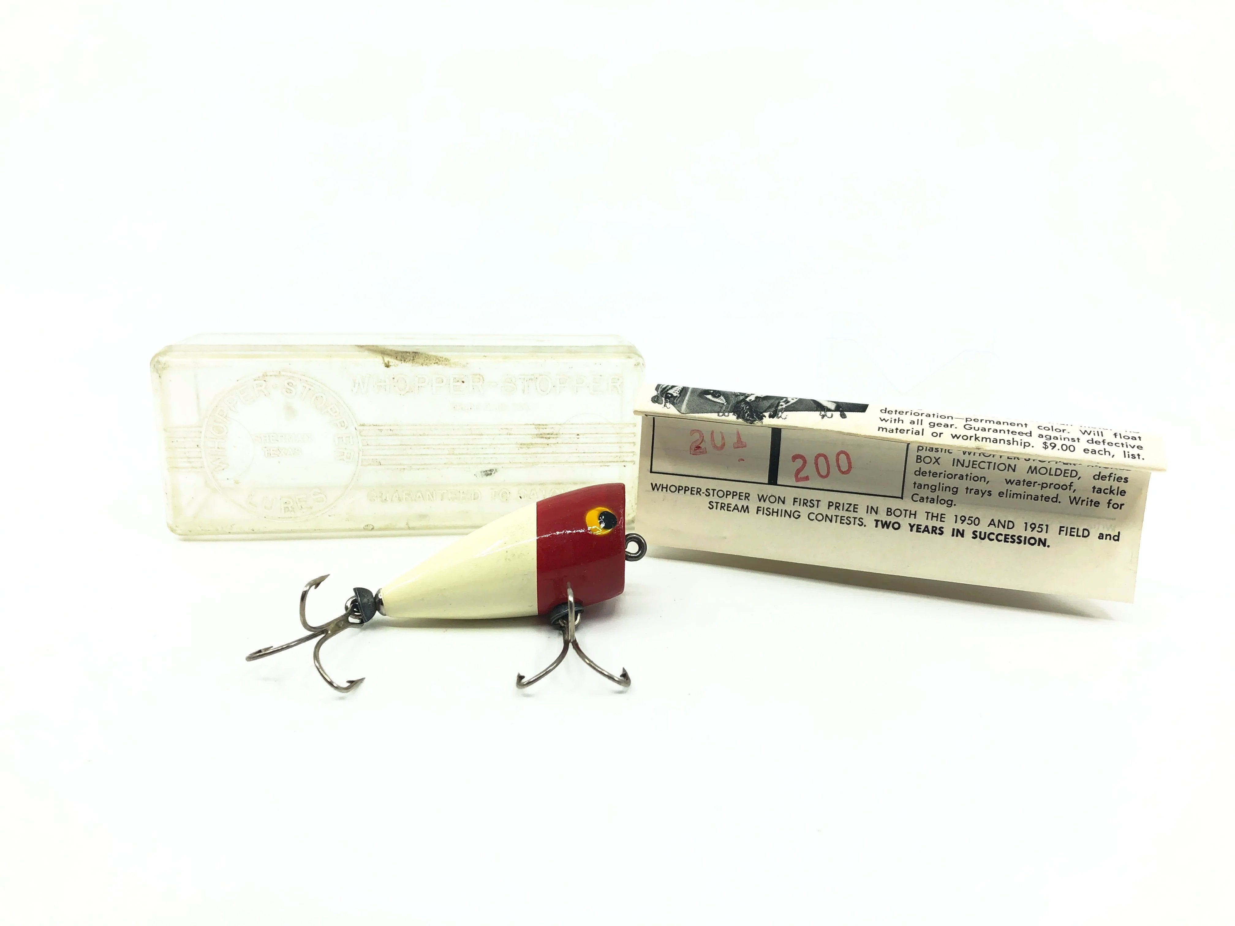Whopper Stopper Series 200, 201 Red Head/White with Box – My Bait Shop, LLC