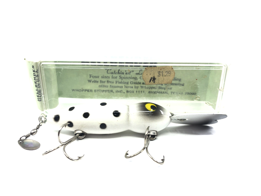 Whopper Stopper Hellbender 914 White with Black Dots with Box – My Bait ...