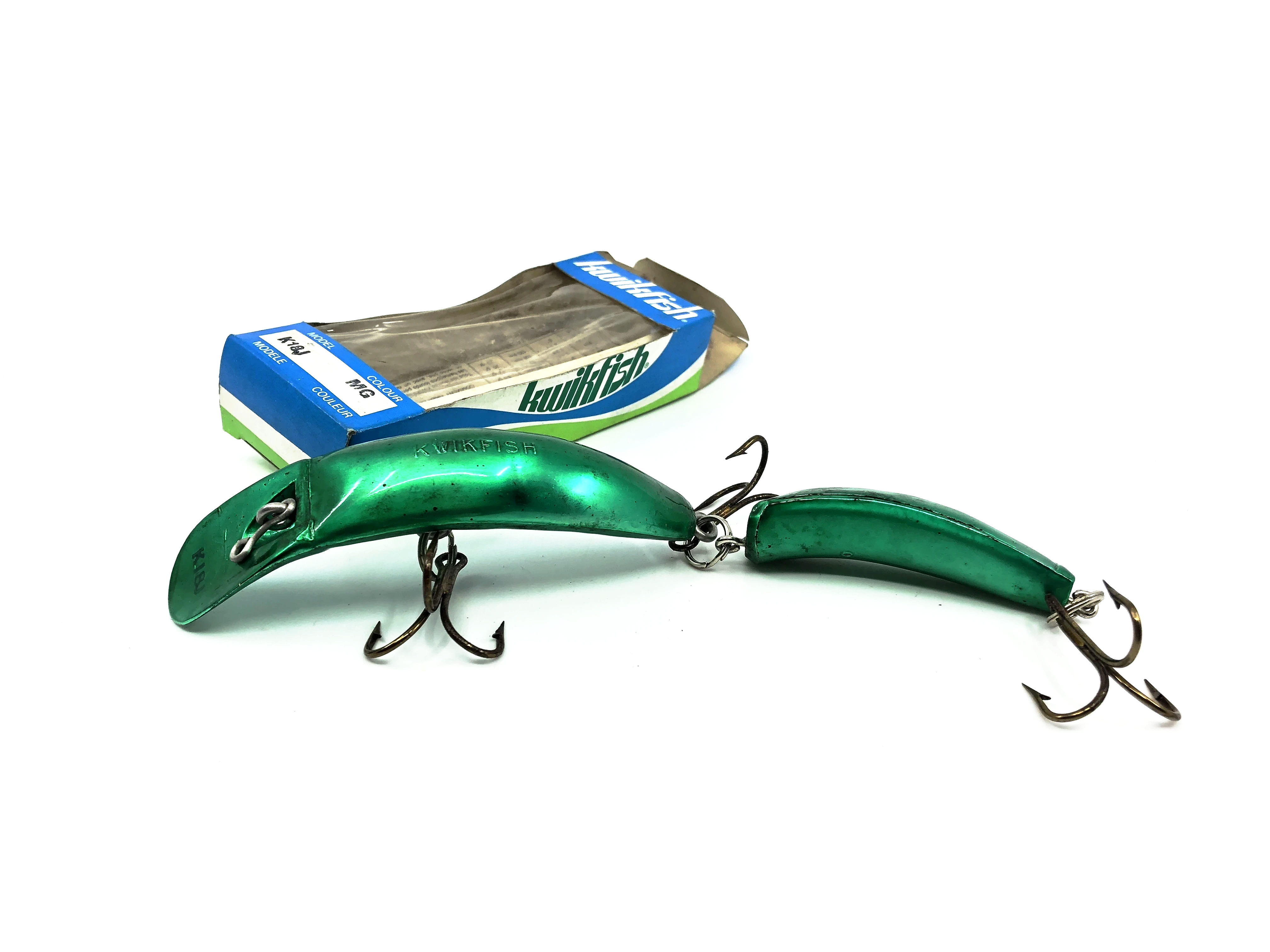 Pre Luhr-Jensen Kwikfish Jointed K18J MG Metallic Green Color New in B ...
