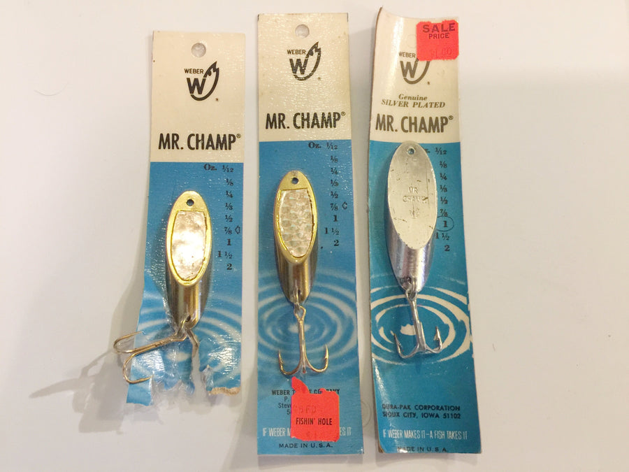 Weber Mr. Champ lures new on cards NOC – My Bait Shop, LLC