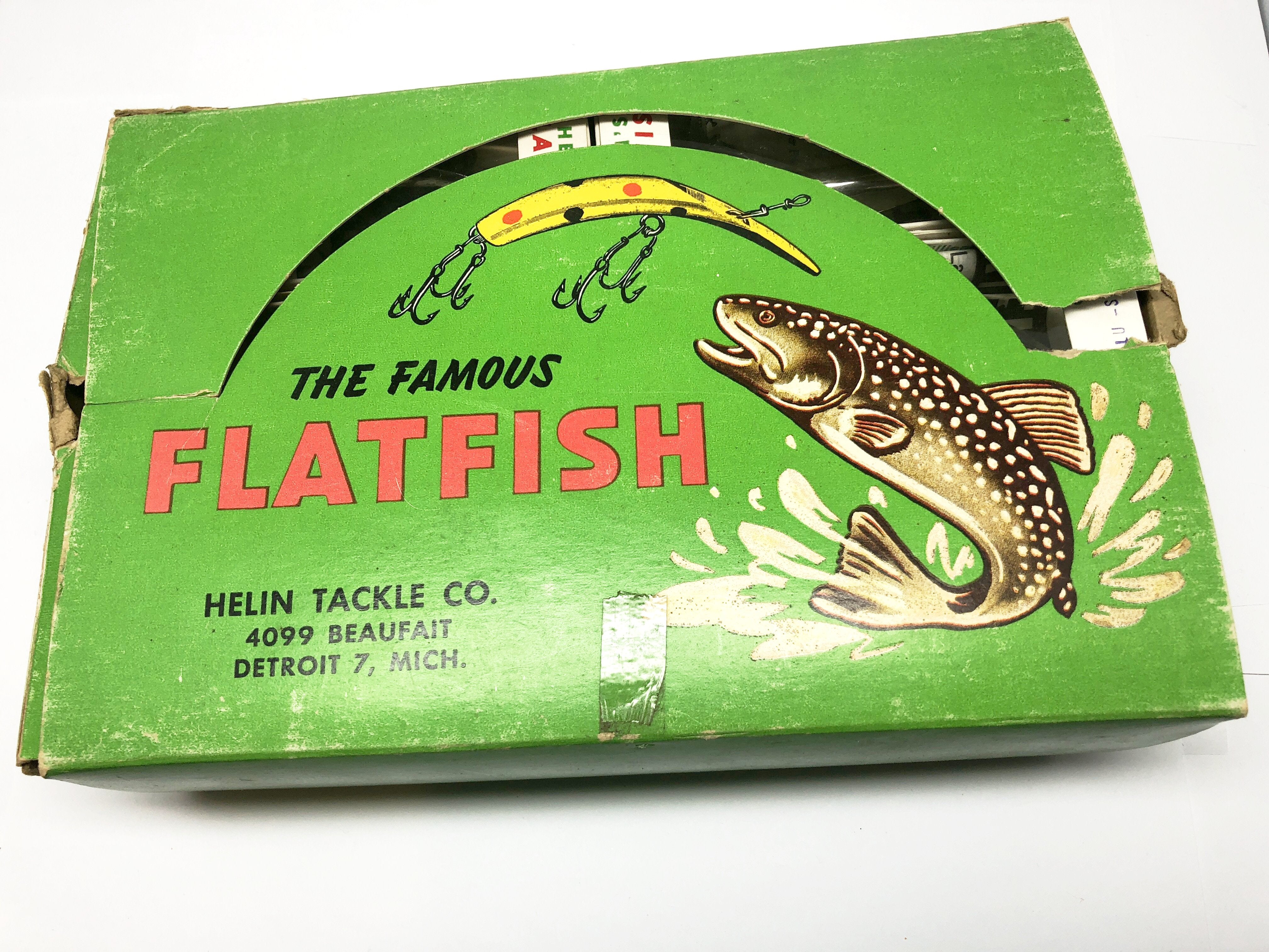 Helin Flatfish Dealer Box of 12 LU SPL Silver Plated Color Lures New i ...