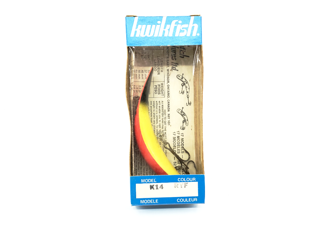 Kwikfish K14 RYF Red Yellow Fluorescent Color New in Box Old Stock – My ...