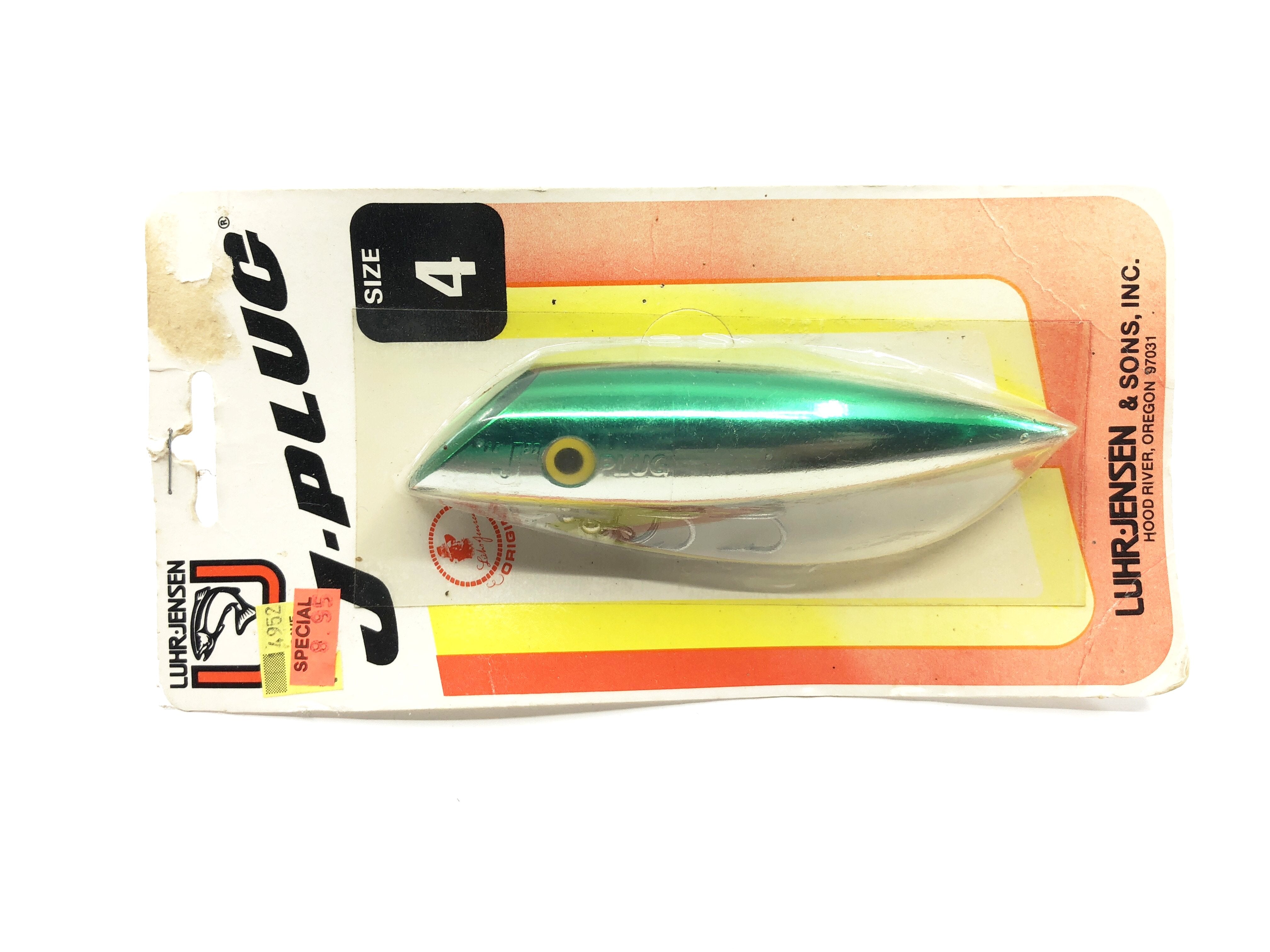 Luhr-Jensen J-Plug Size 4 Silver Green Top Color with Card – My Bait ...