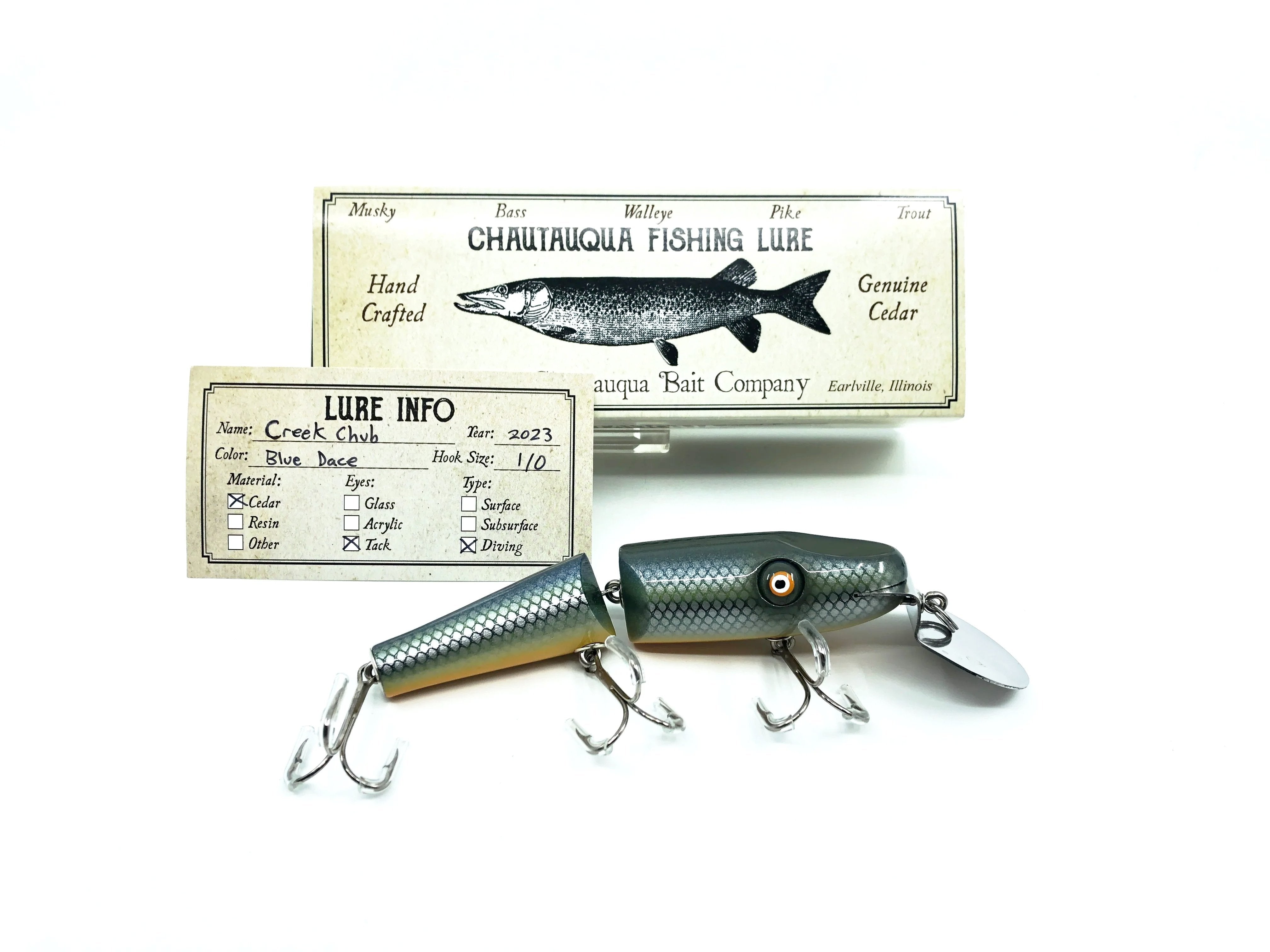 Chautauqua Jointed Creek Chub Lure in Blue Dace Color – My Bait Shop, LLC