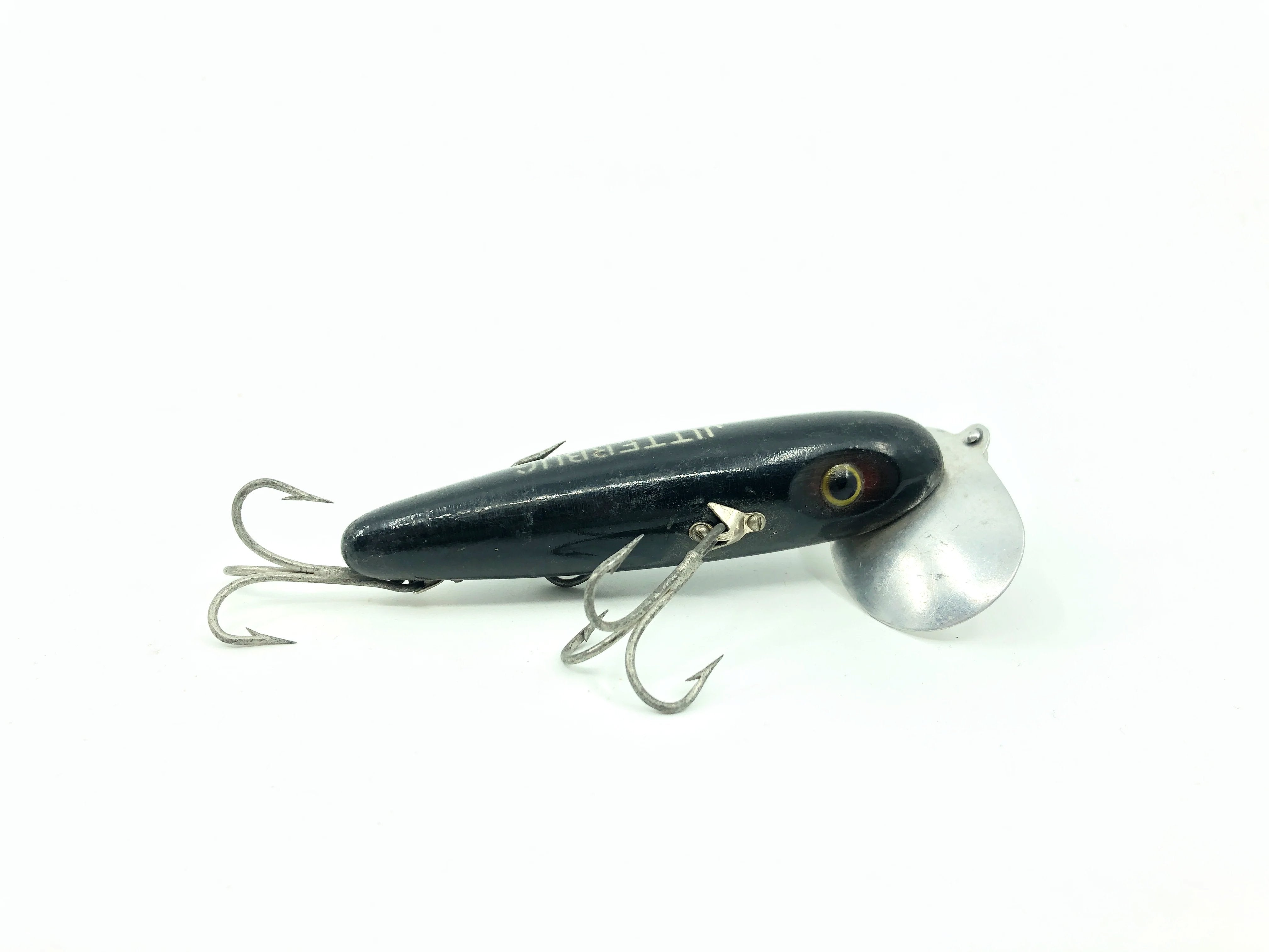 Arbogast Vintage Wooden 3-Hook Musky Jitterbug Black Color – My Bait ...