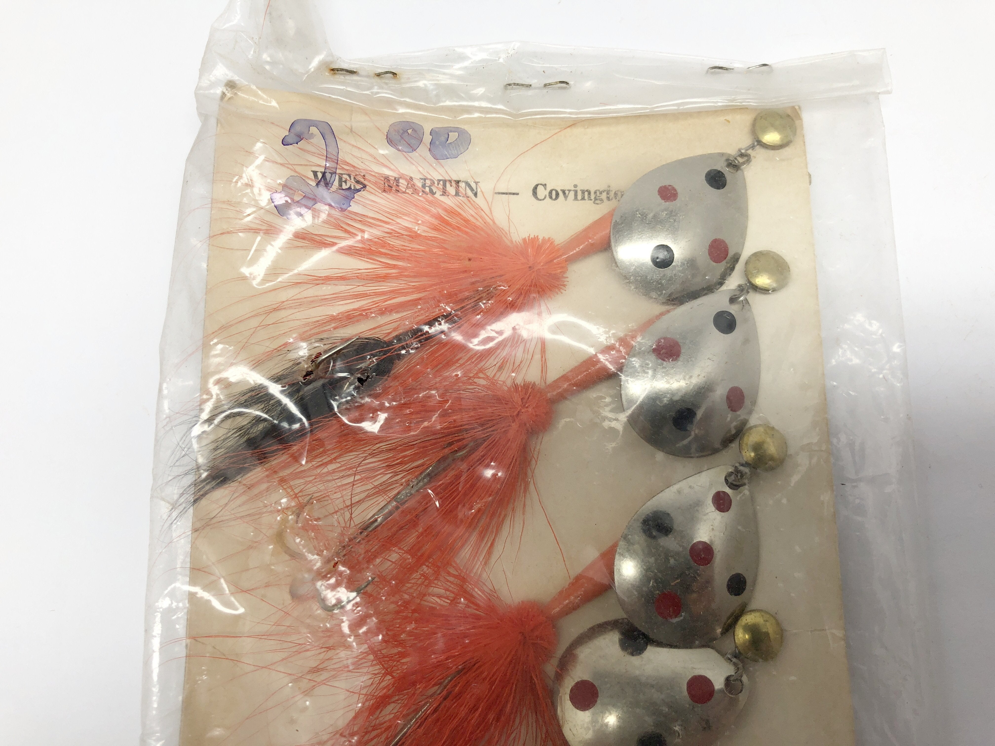 Wes Martin Covington Ohio Vintage Card of Six Orange Spinners – My Bait ...