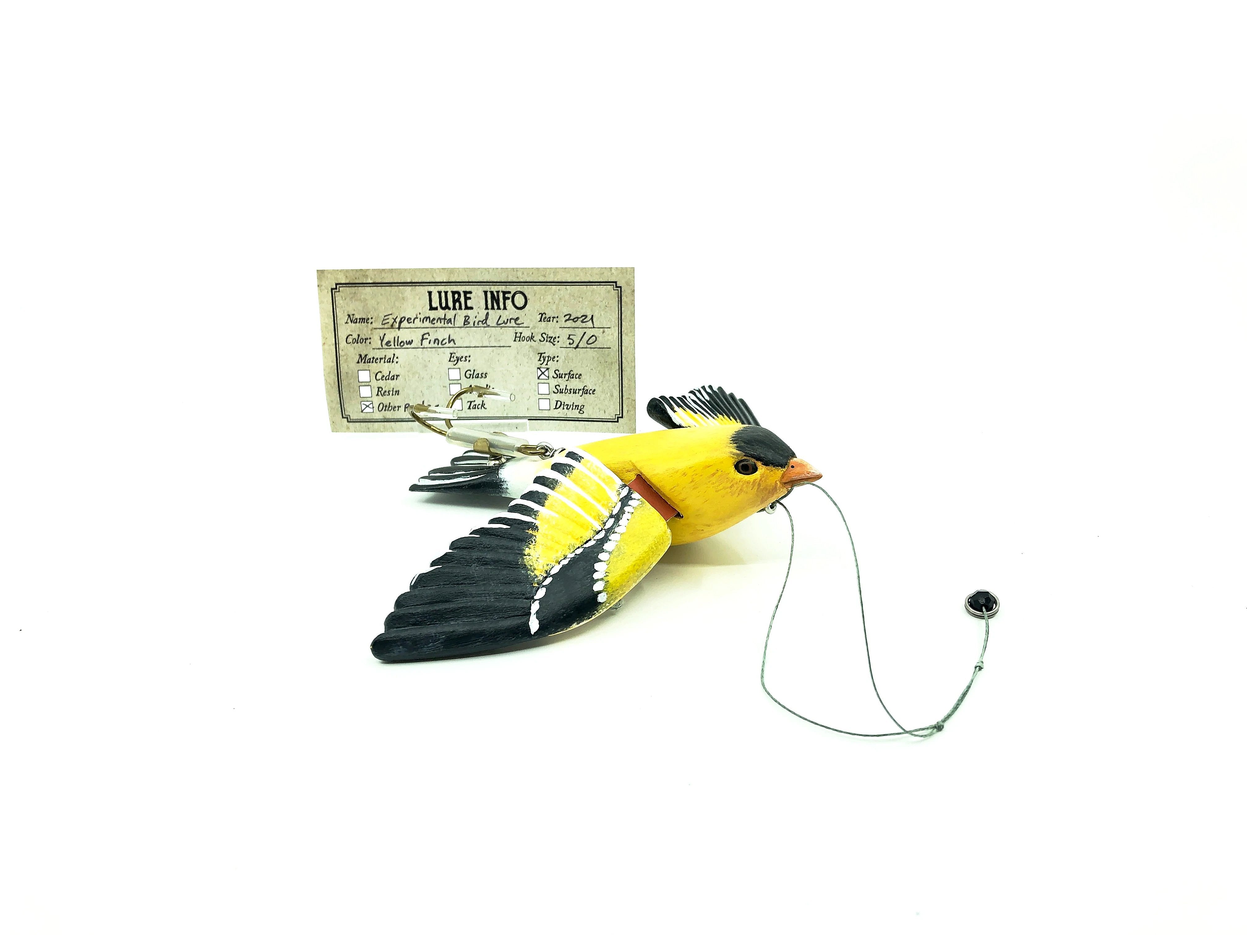 Chautauqua Custom Experimental Bird Lure, Yellow Finch Color – My Bait ...