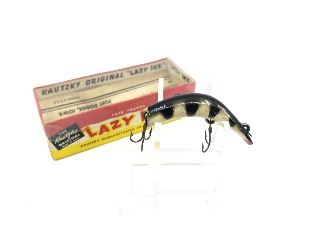 Kautzky Lazy Ike Wooden KL-O Tiny Ike Black Rib Color with Box and Pap ...