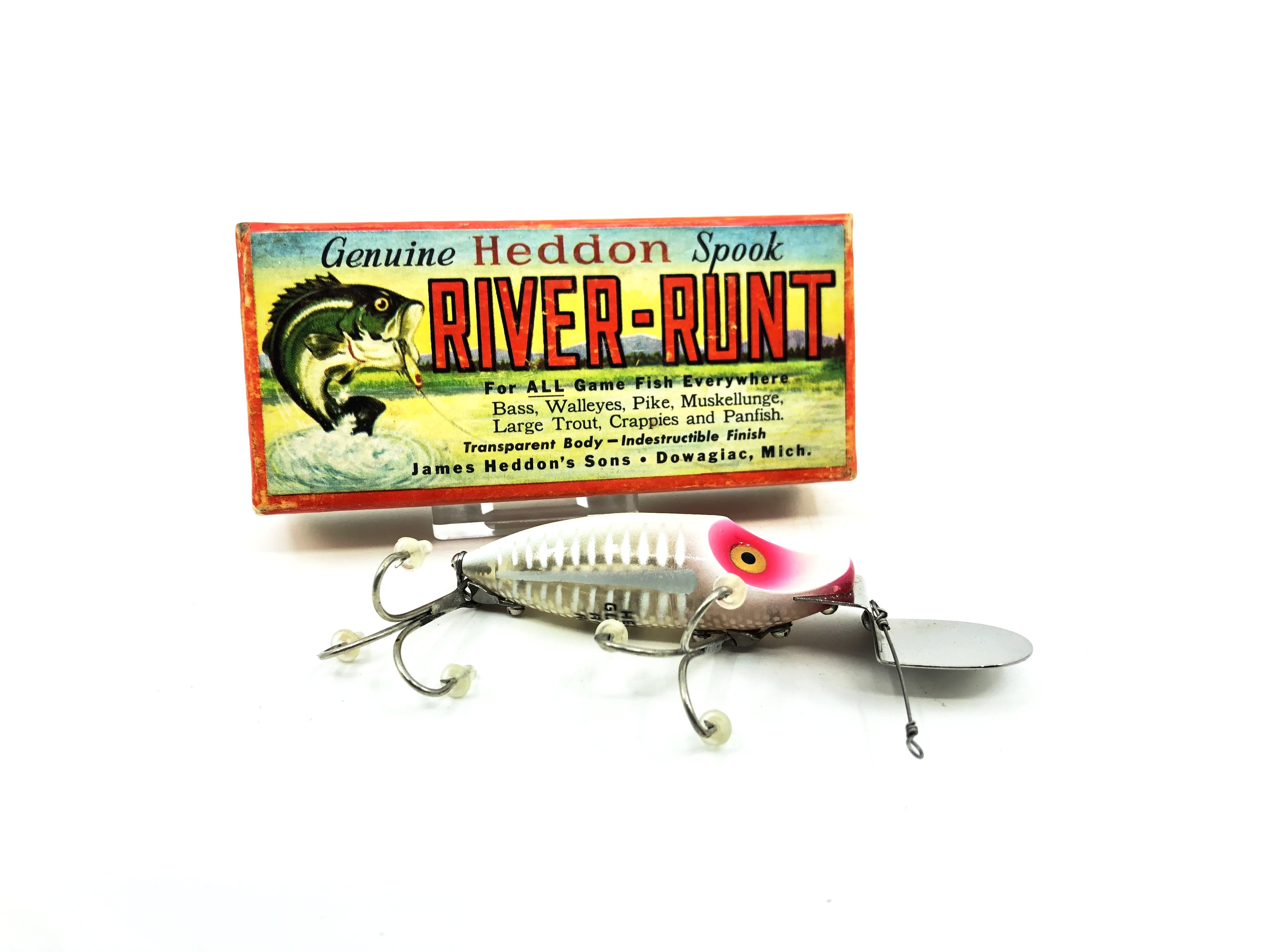 Heddon River Runt D9110-XRW White Shore Minnow Color, with Box – My ...